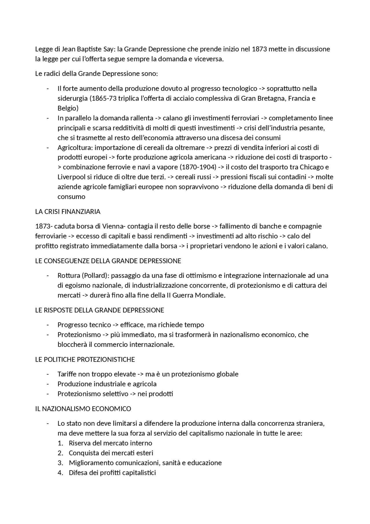 appunti seconda parte del corso storia economica | Appunti di Storia Economica | Docsity