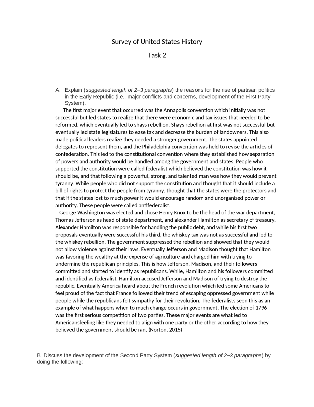 The Rise of Partisan Politics in the Early Republic and the Development ...