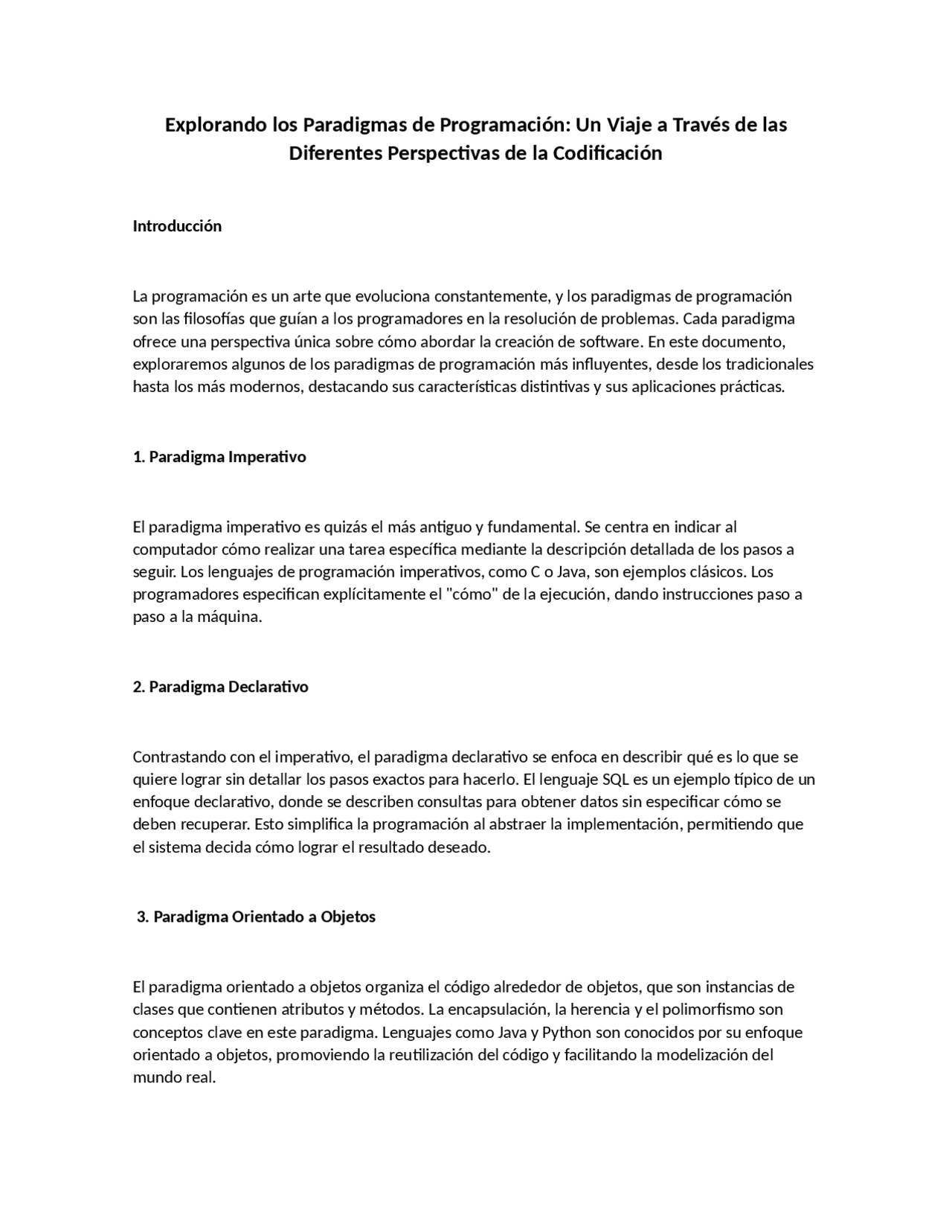 Paradigmas de Programación | Guías, Proyectos, Investigaciones de Programación Informática | Docsity