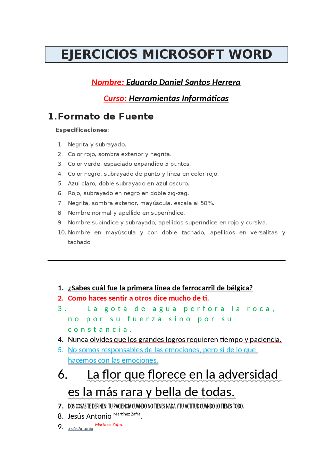 Ejercicios de Word para practicar | Ejercicios de Informática industrial | Docsity