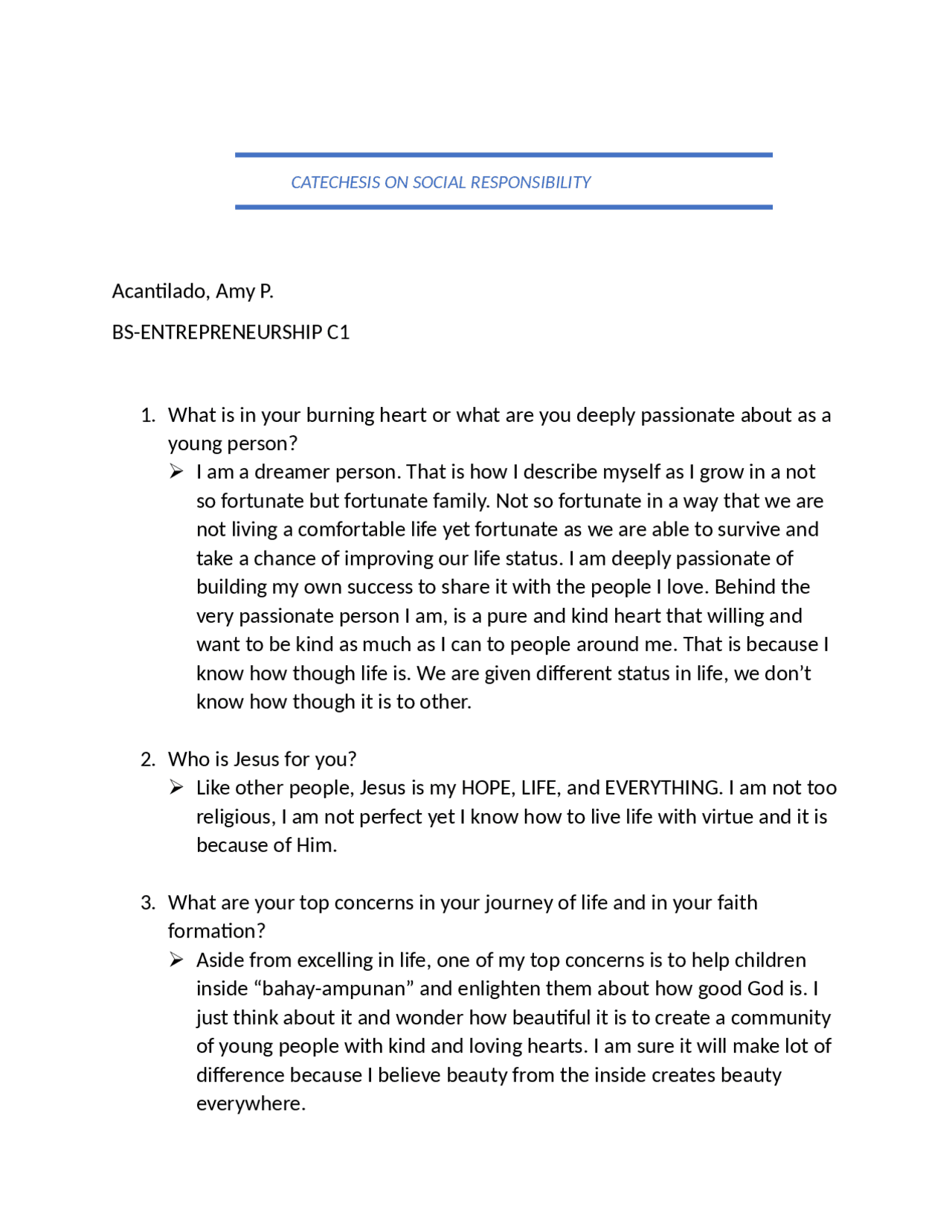Catholic social teachings | Cheat Sheet Religious Studies | Docsity