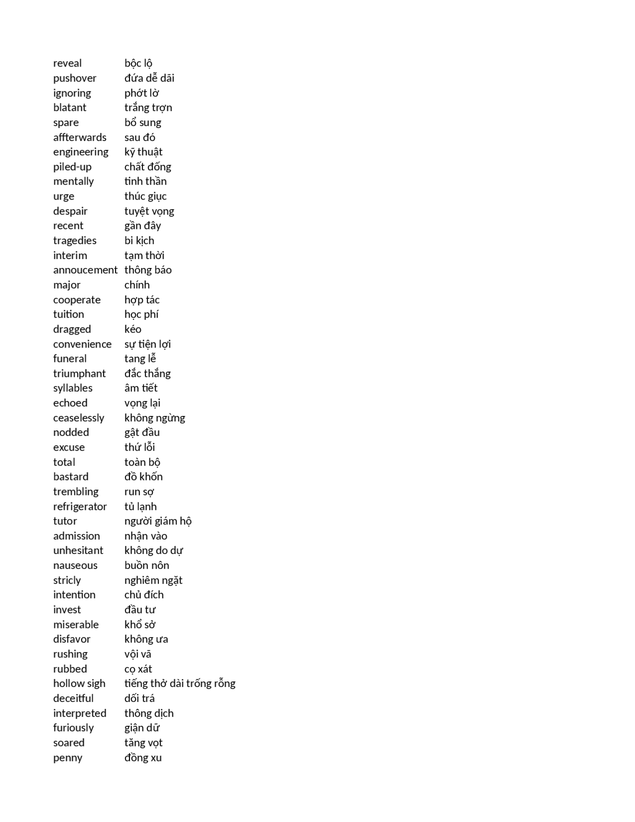 Vocabulary - 50 basic words | Schemes and Mind Maps English | Docsity