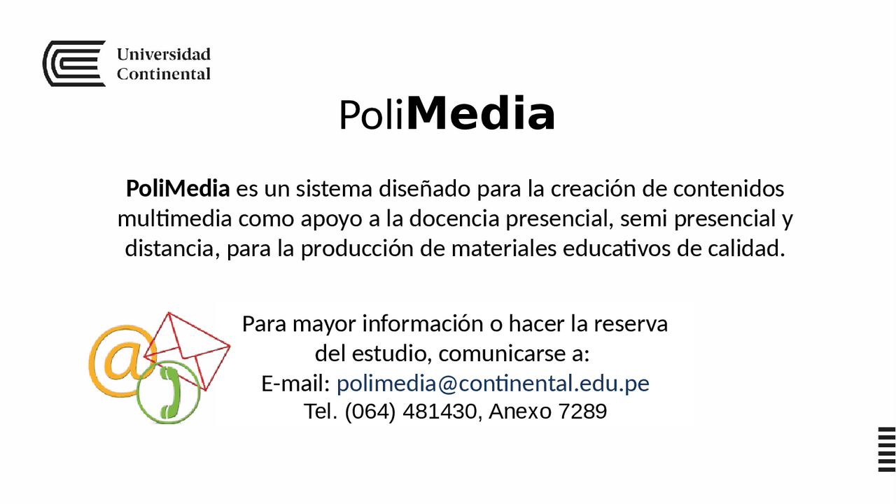 Herramientas para crear contenido multimedia en la Universidad Continental | Diapositivas de ...