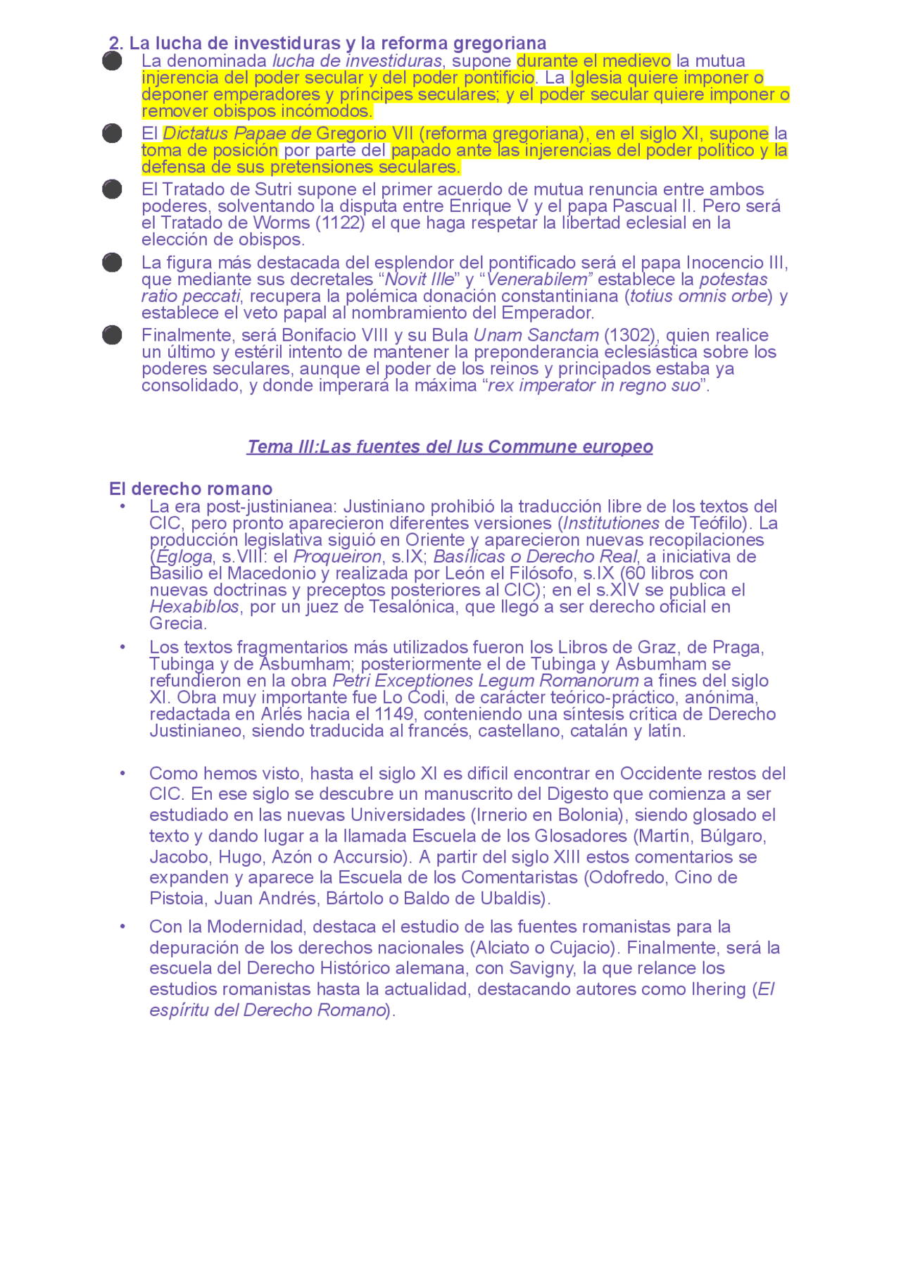 Historia del Derecho en Europa: Desde el Derecho Romano al Derecho ...