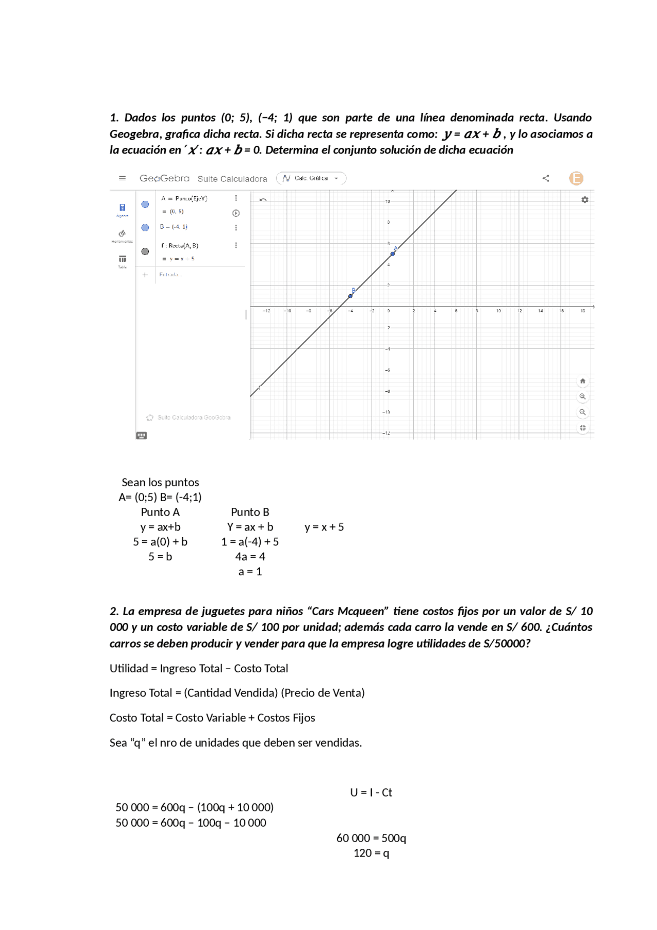 MATEMATICAS SEMESTRE 01 | Ejercicios de Matemáticas | Docsity