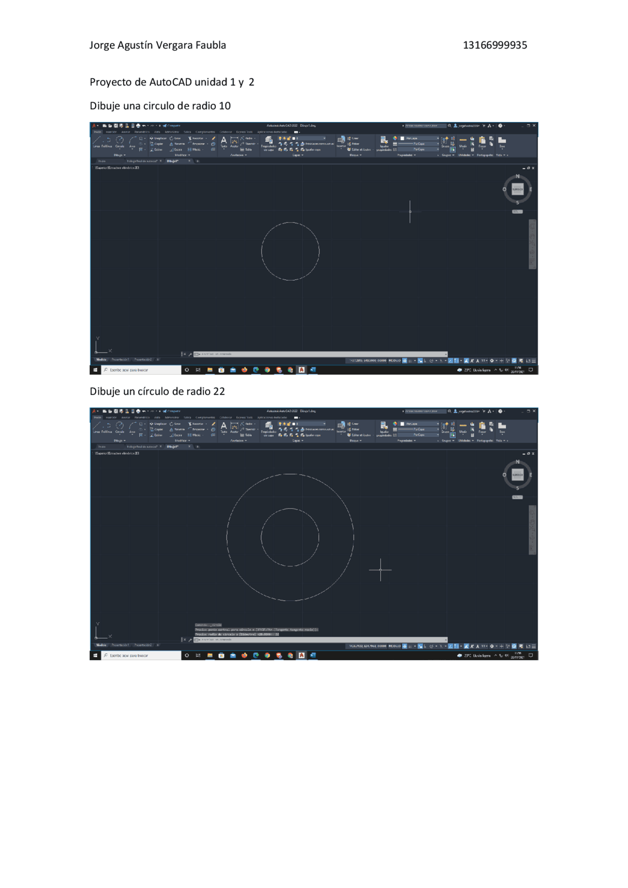 Proyecto de AutoCAD | Ejercicios de Programación Informática | Docsity