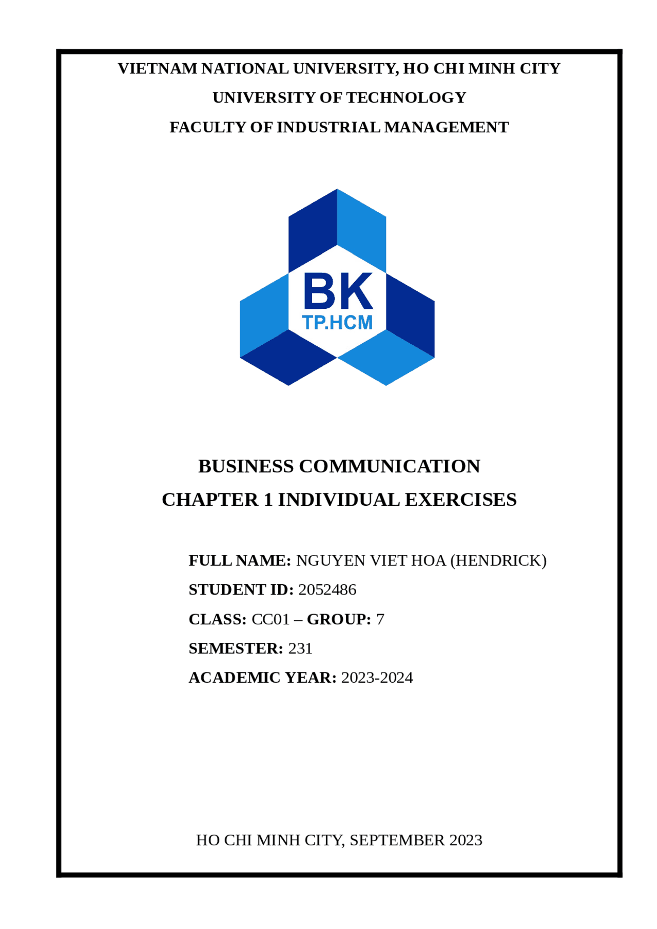 Chapter 1 S Question Exercise Business Communication Exercises