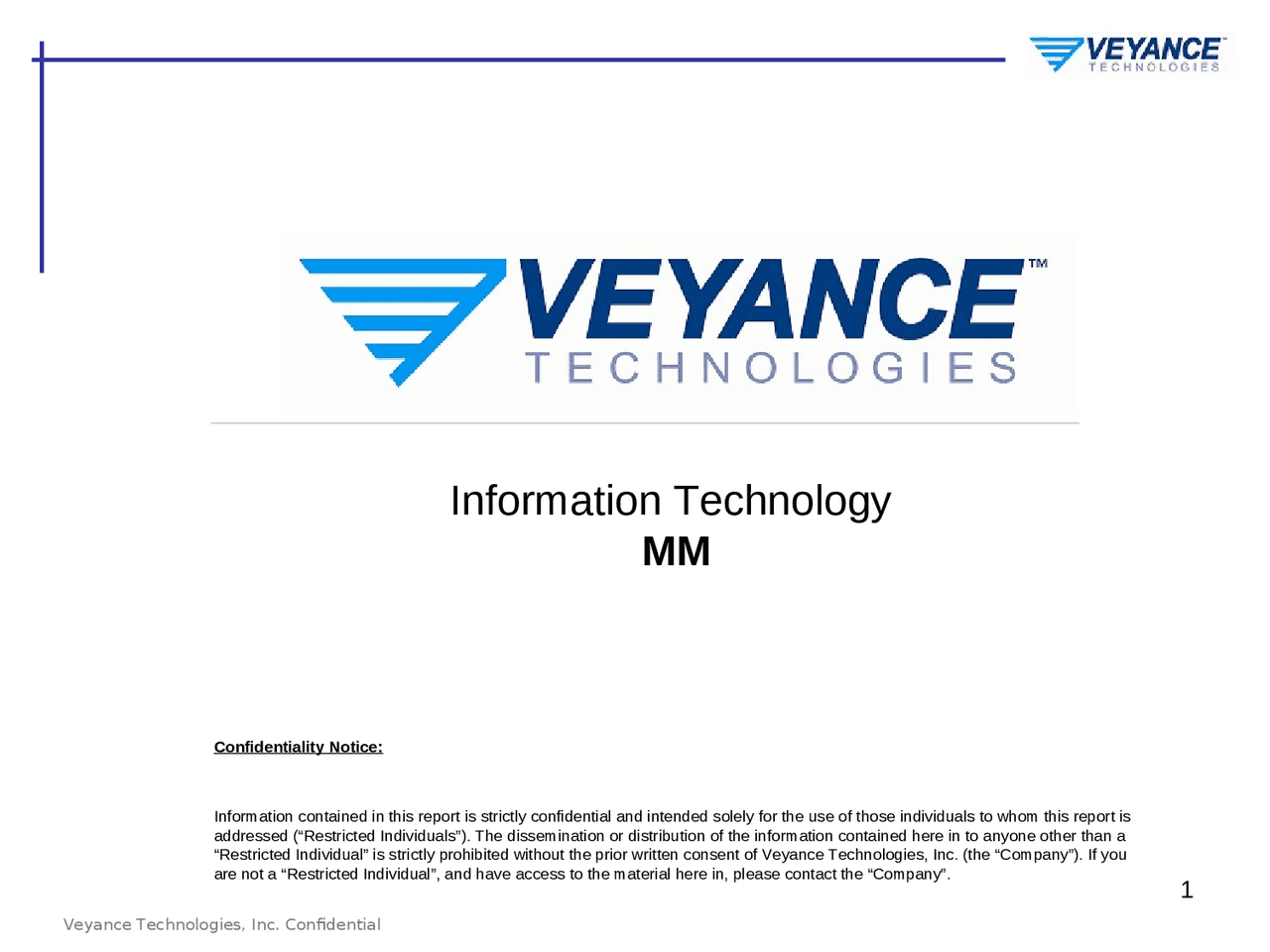 Veyance Tech Confidential Report: Brazilian Taxes & IT Systems ...