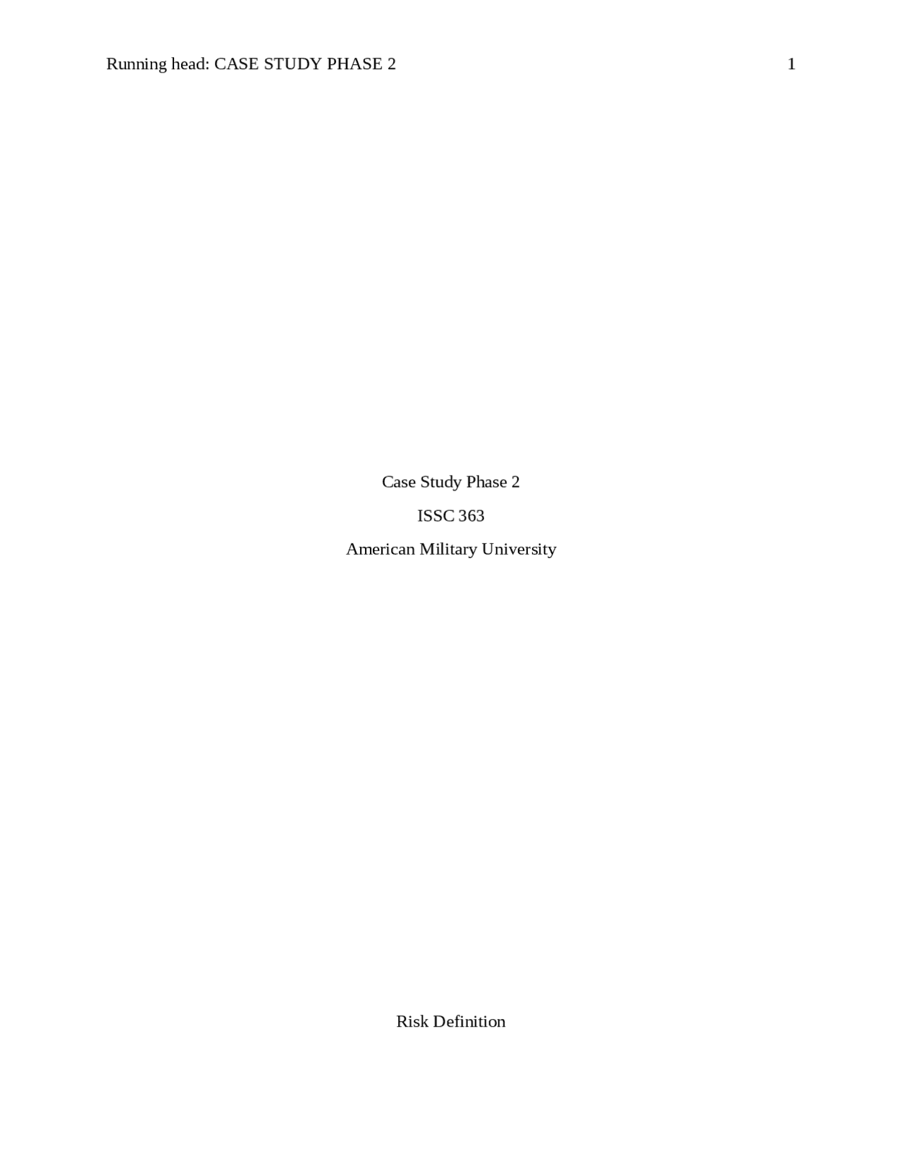 case_study_phase_2_docx | Thesis Management Accounting | Docsity