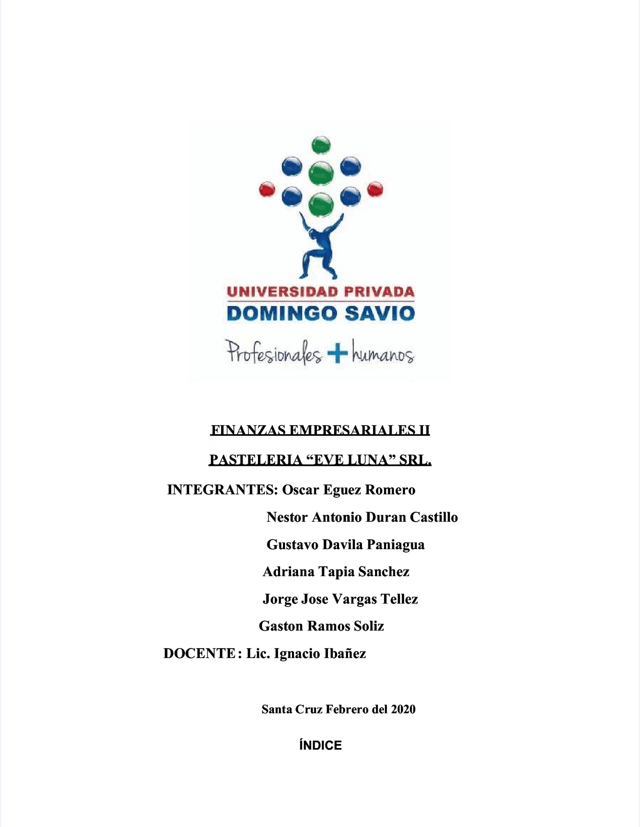 proyecto final de finanzas 2 | Resúmenes de Finanzas Empresariales | Docsity