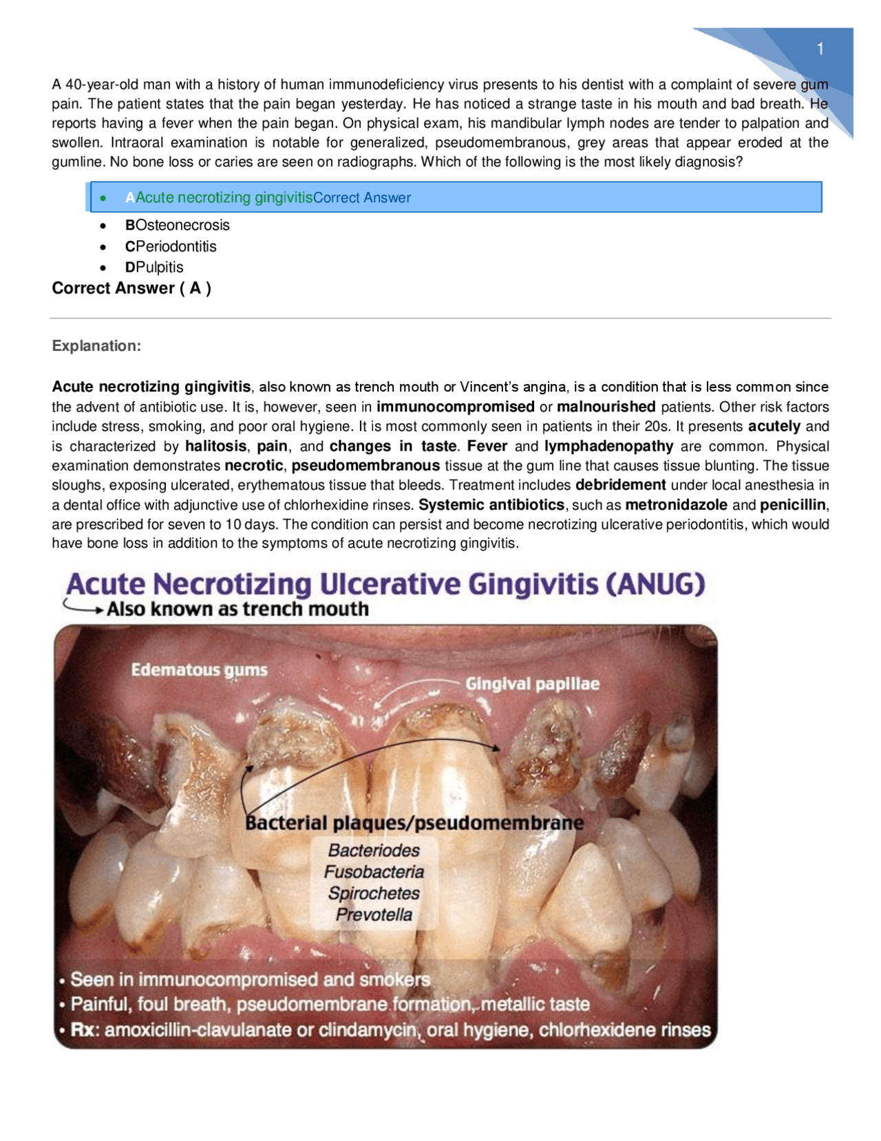 Rosh Review Q&A - ENT 100% correct | Exams Nursing | Docsity