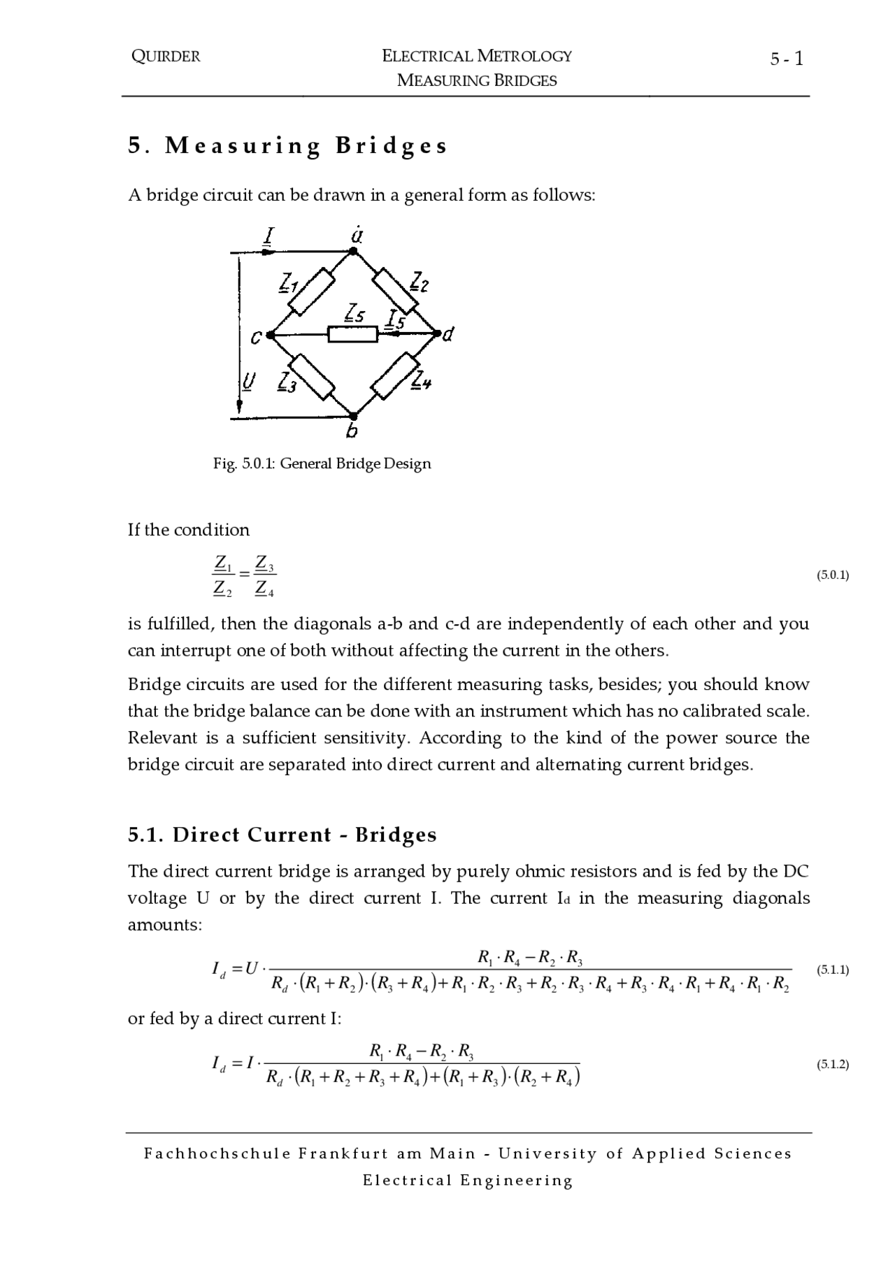 Electrical Metrology: Measuring Bridges and Their Design | Lecture ...