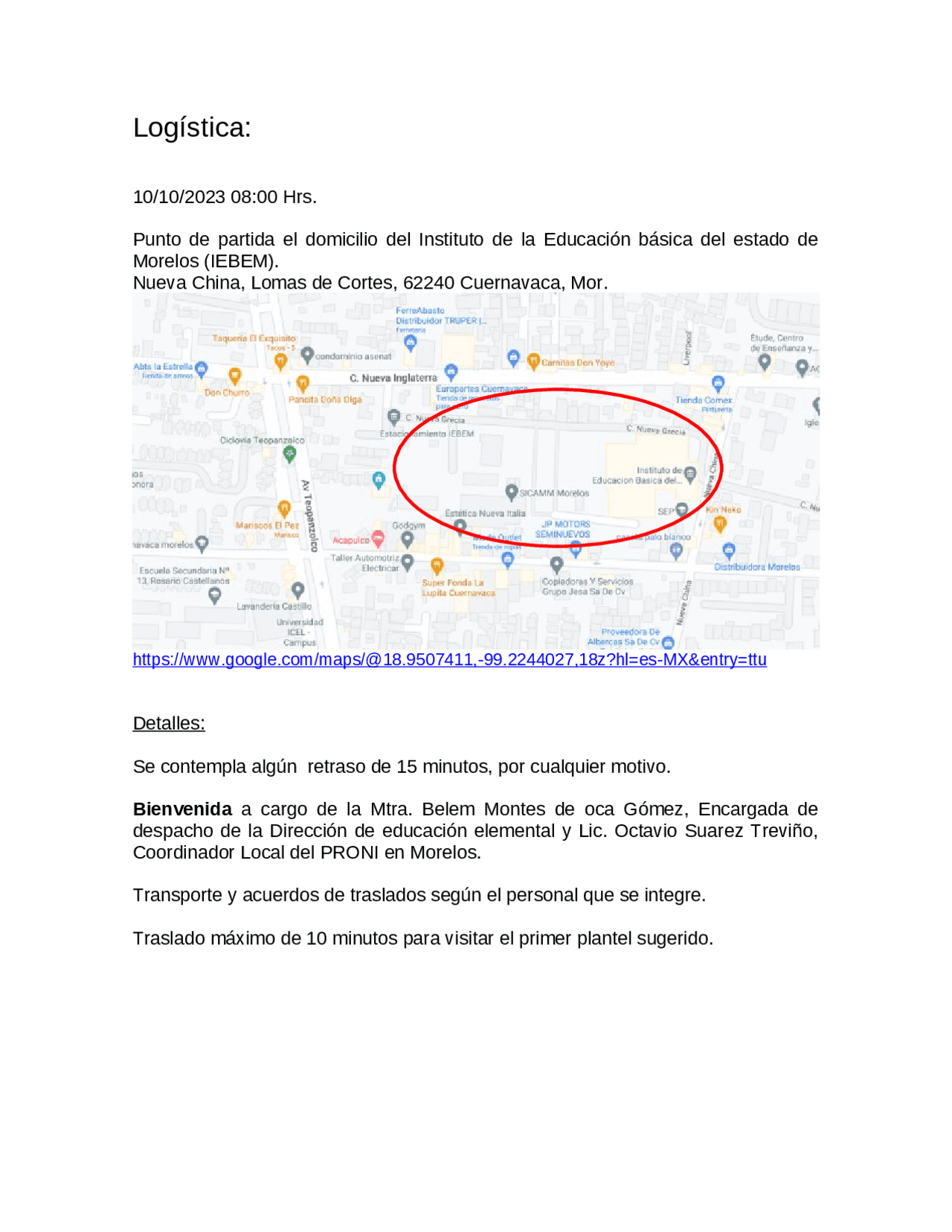 Logistica para evaluación | Guías, Proyectos, Investigaciones de Didáctica General | Docsity