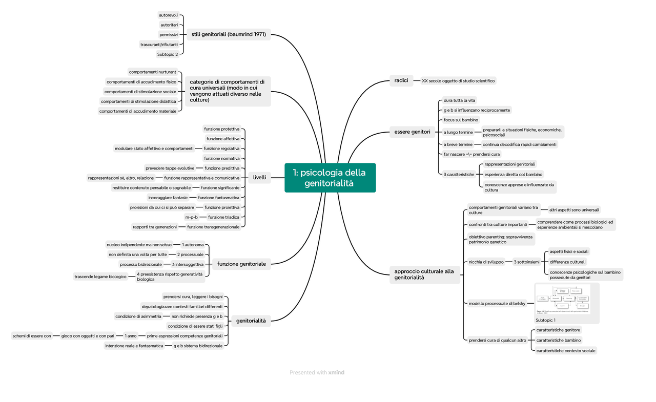 Schemi/mappe concettuali di psicologia della genitorialità 22-23 ...