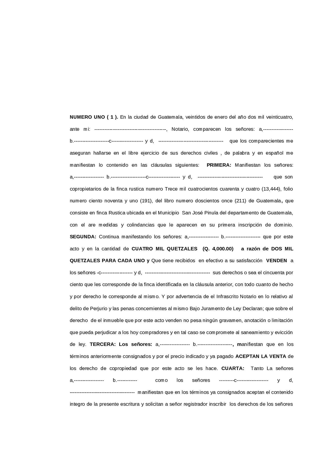 Contrato de copropiedad | Ejercicios de Derecho Civil | Docsity