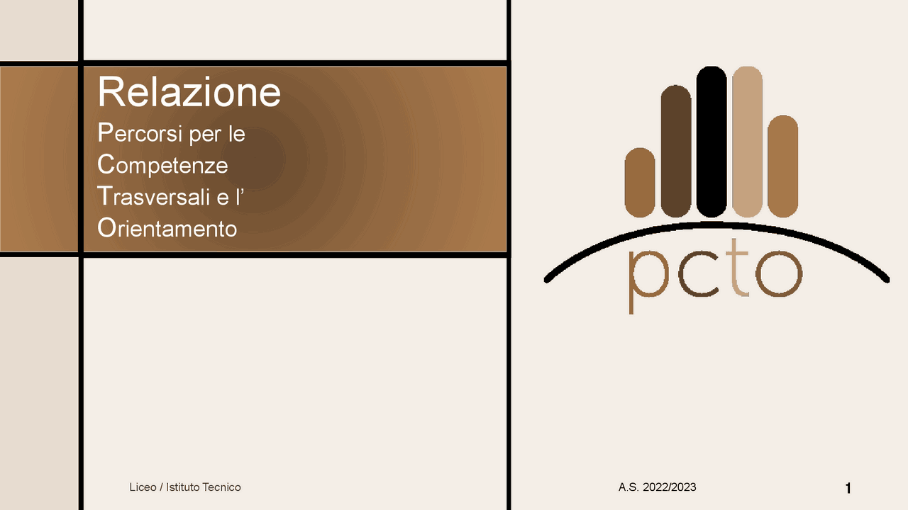 Esempio PowerPoint PCTO, utilizzato ed accettato per la Maturità 2022/ ...