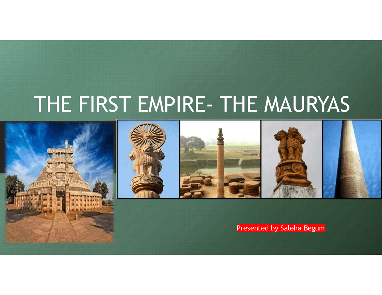 The Mauryan Empire: A Historical Overview | Slides History | Docsity