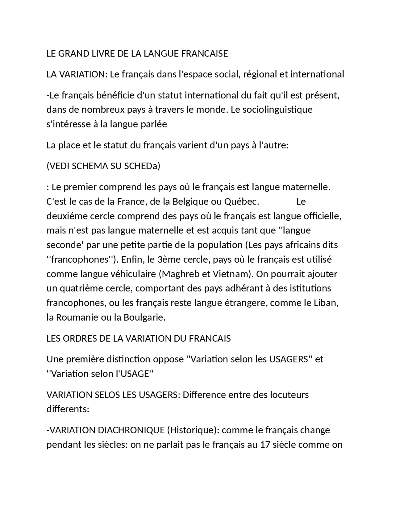 riassunto le grand livre de la langue française | Appunti di Lingua ...