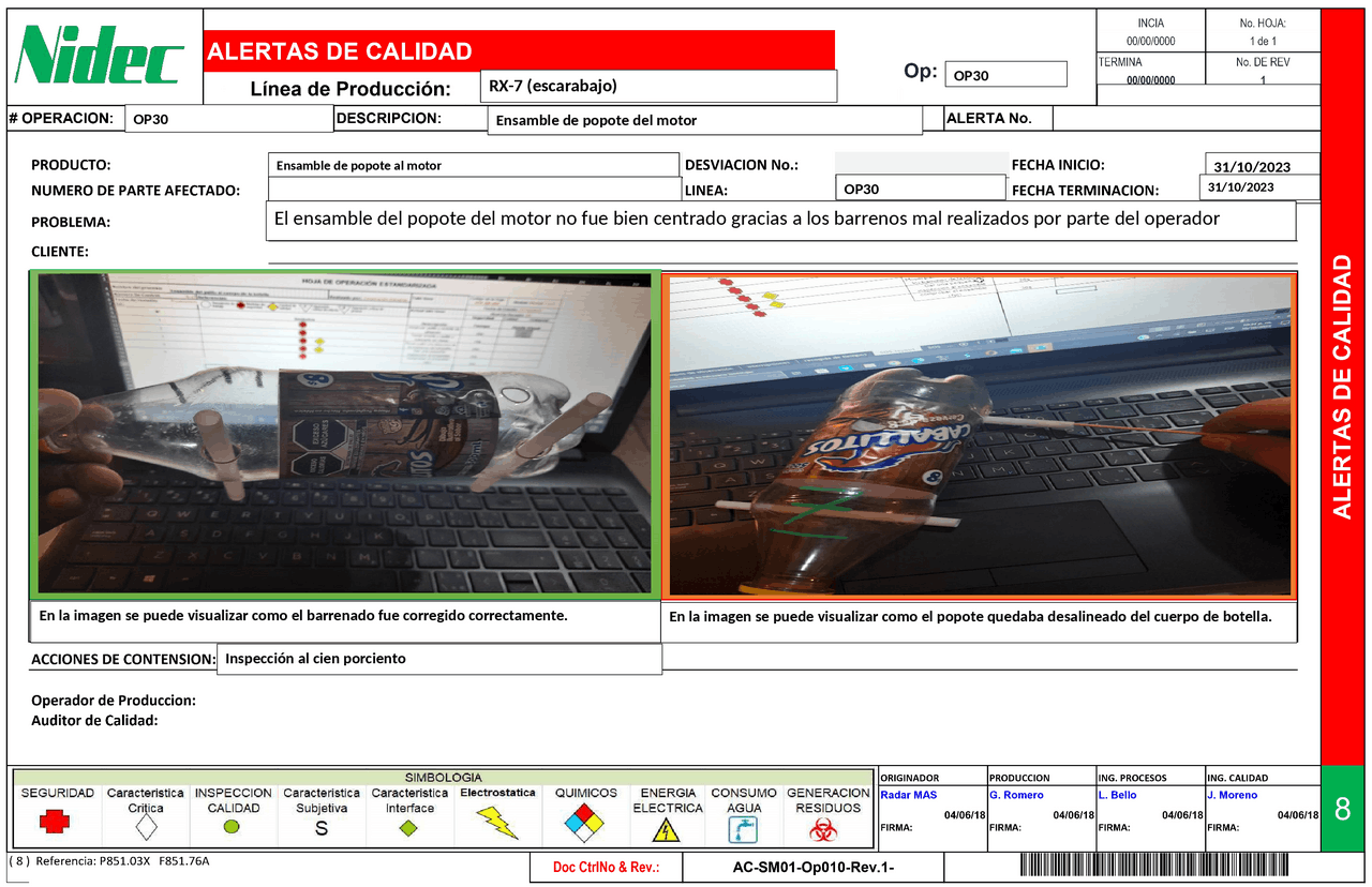 Alertas de calidad para determinar la calidad de un producto | Apuntes ...
