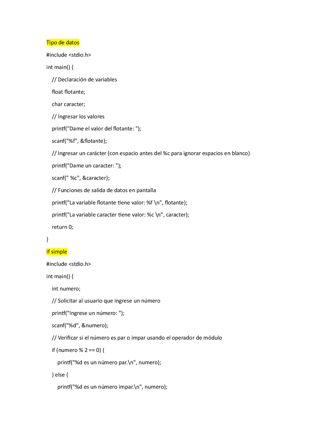 Ejercicio de fundamentos de programación | Ejercicios de Lenguajes de Programación | Docsity