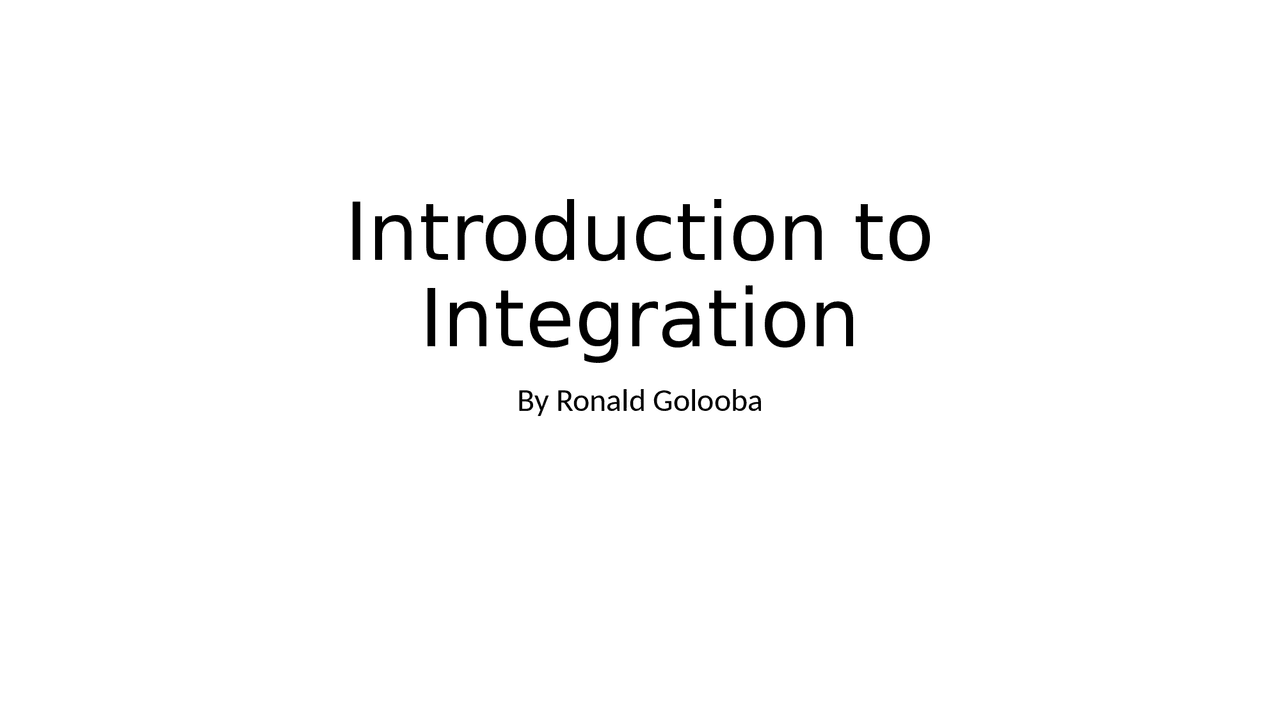 Introduction To Integration Summaries Computer Science Docsity