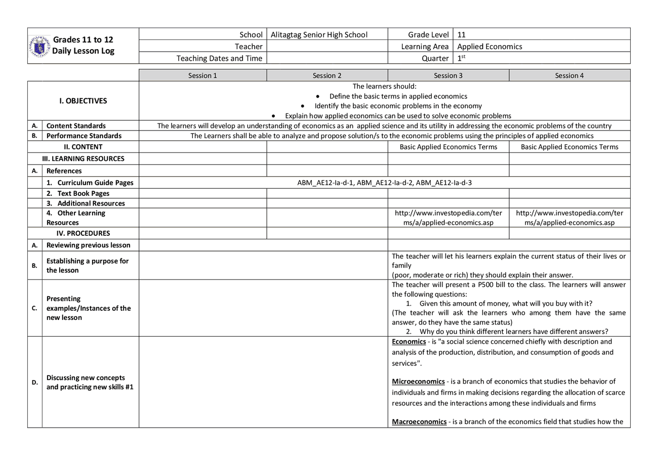This Is Useful For Teachers Summaries Economics Docsity