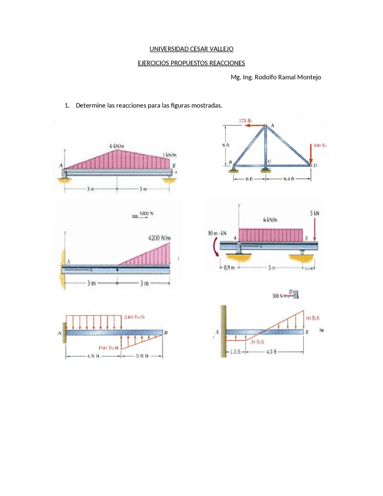 Ejercicios de estática | Ejercicios de Estática | Docsity