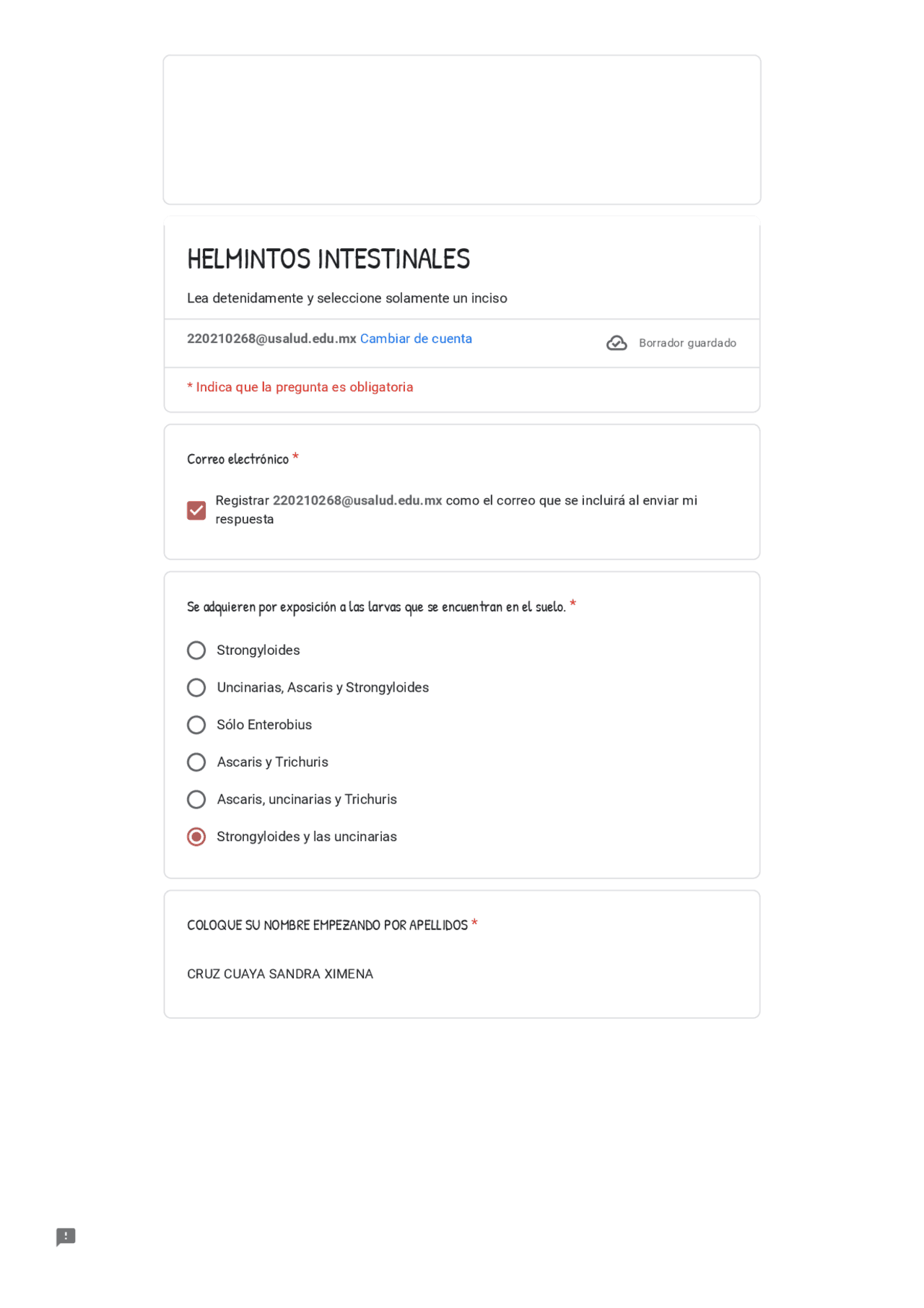 HELMINTOS INTESTINALES | Resúmenes de Parasitología | Docsity