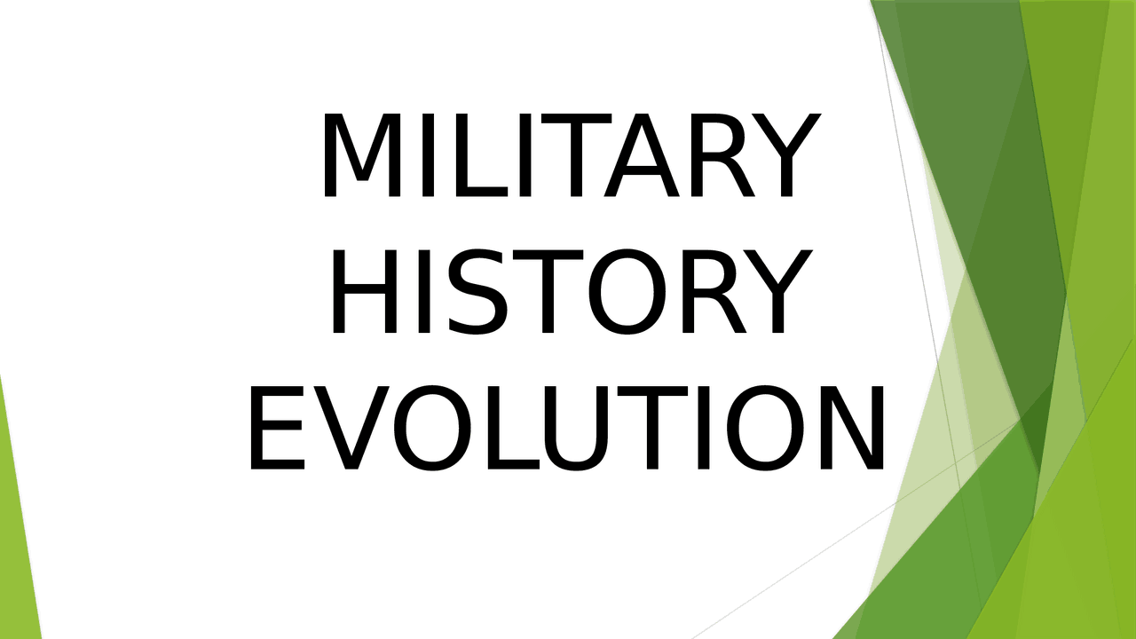 Military History ppt | Lecture notes History | Docsity