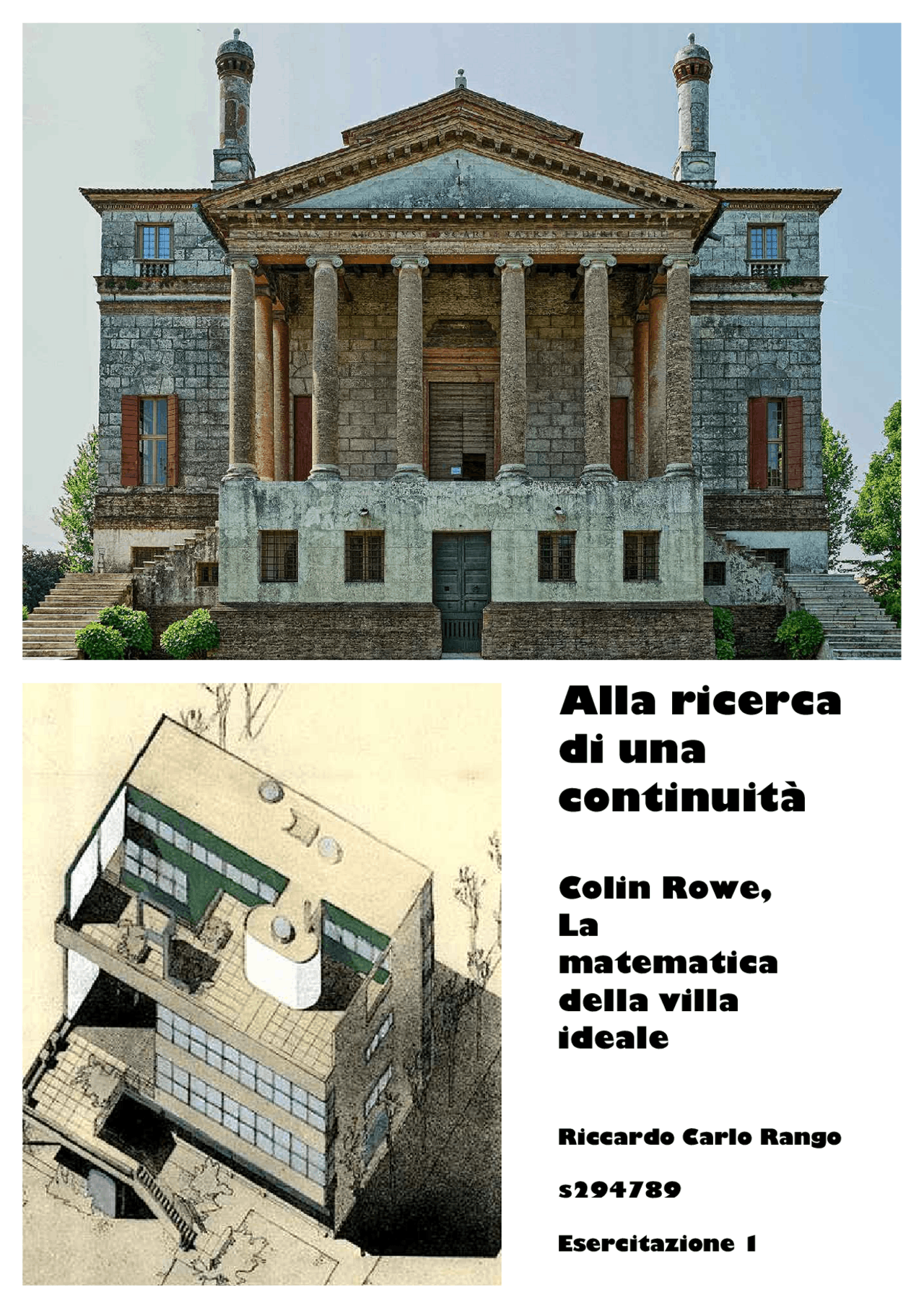 Analisi di Colin Rowe, La matematica della villa ideale | Guide ...