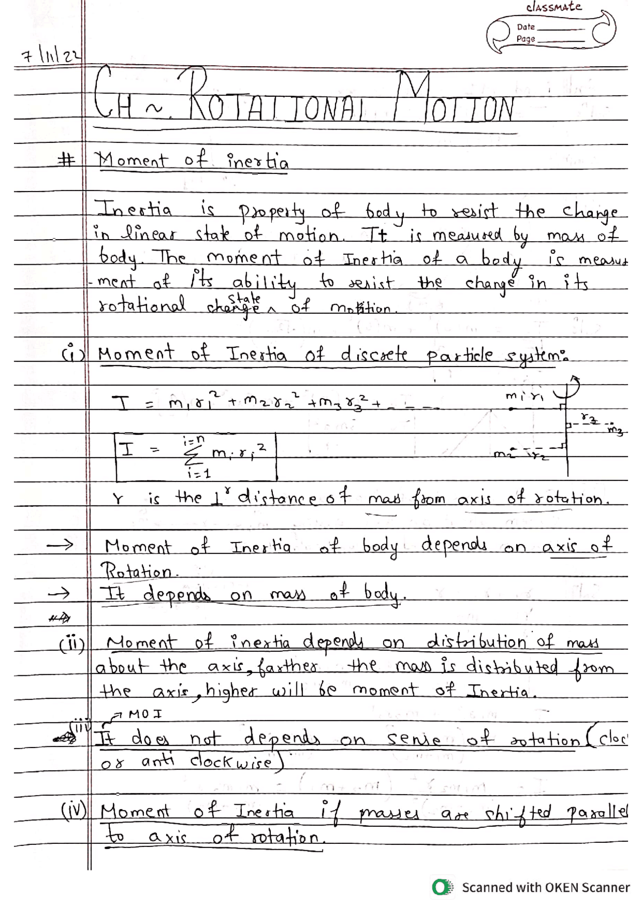 Rotational Kinematics | Lecture notes Physics | Docsity
