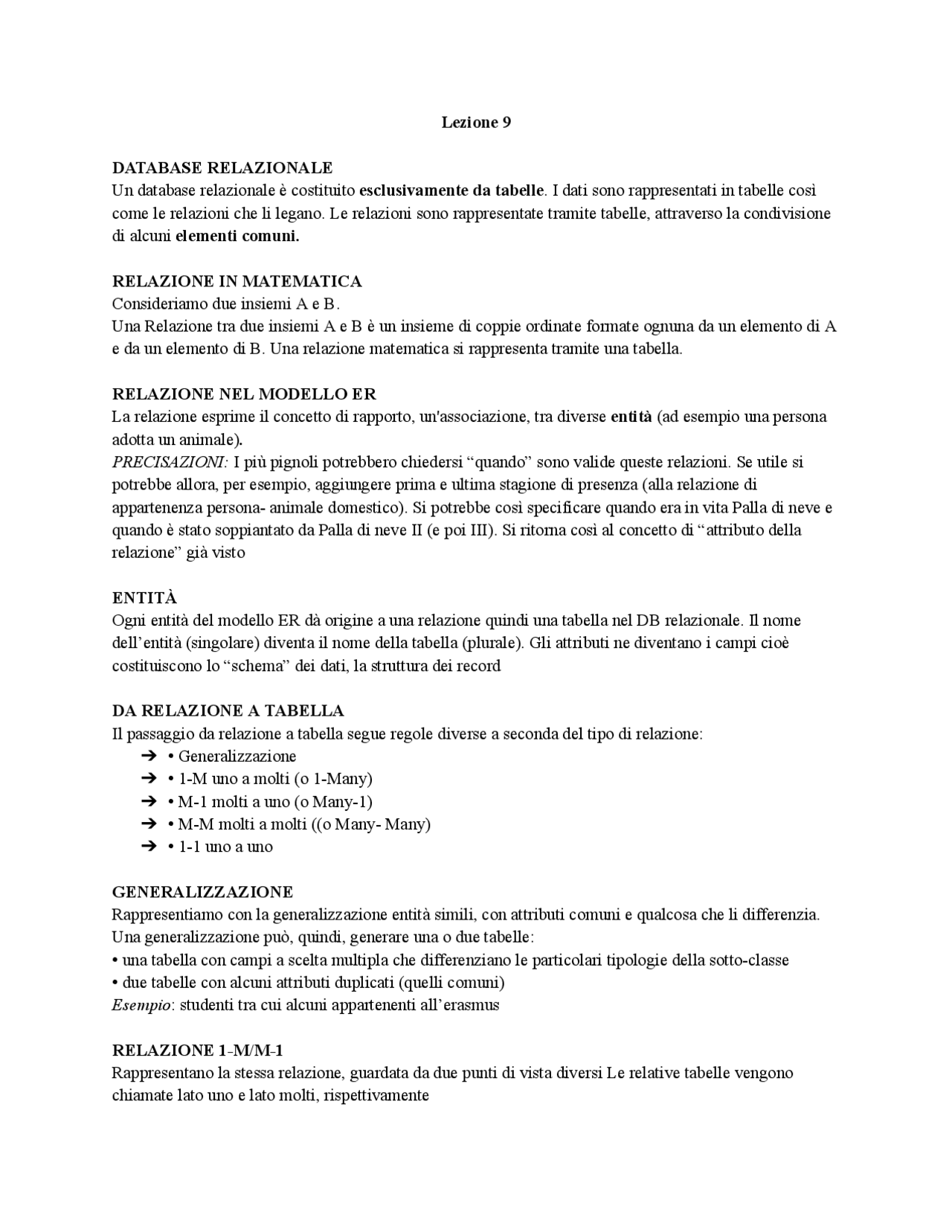 Riassunto slides di informatica | Slide di Informatica gestionale | Docsity