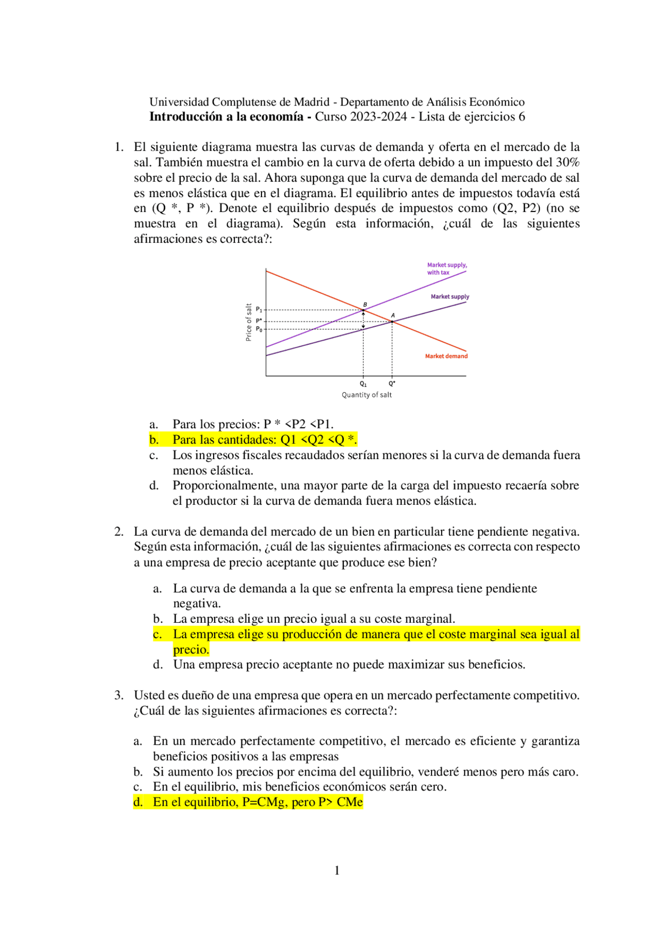 Ejercicios de Análisis Económico: Mercados de Bienes - Universidad Complutense de Madrid ...