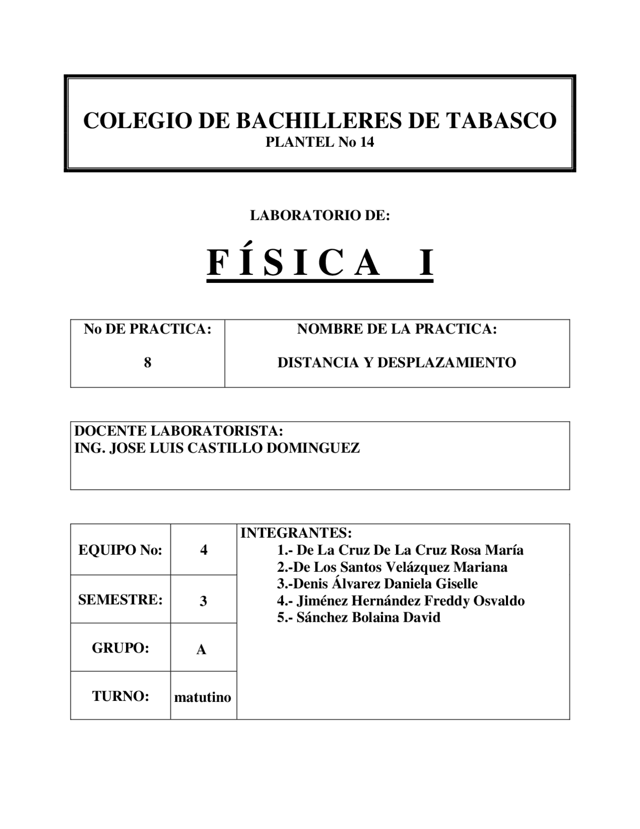 Práctica 8 de laboratorio de física | Ejercicios de Física | Docsity