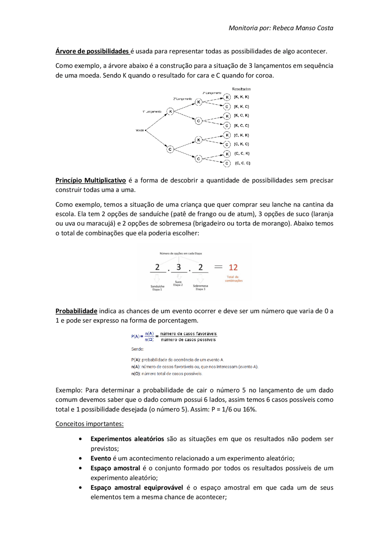 Resumo e Exercícios sobre Probabilidade e Estatística | Exercícios ...