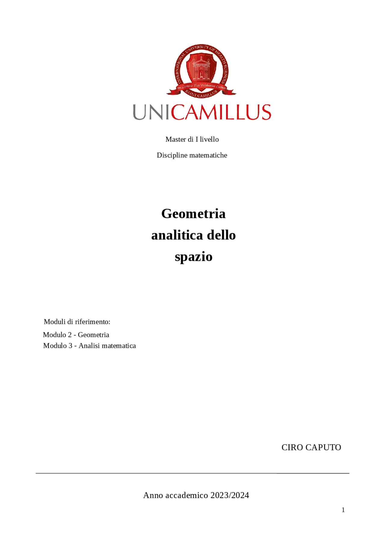 Saggio Finale master a026 mnemosine unicamillus | Tesi di laurea di ...