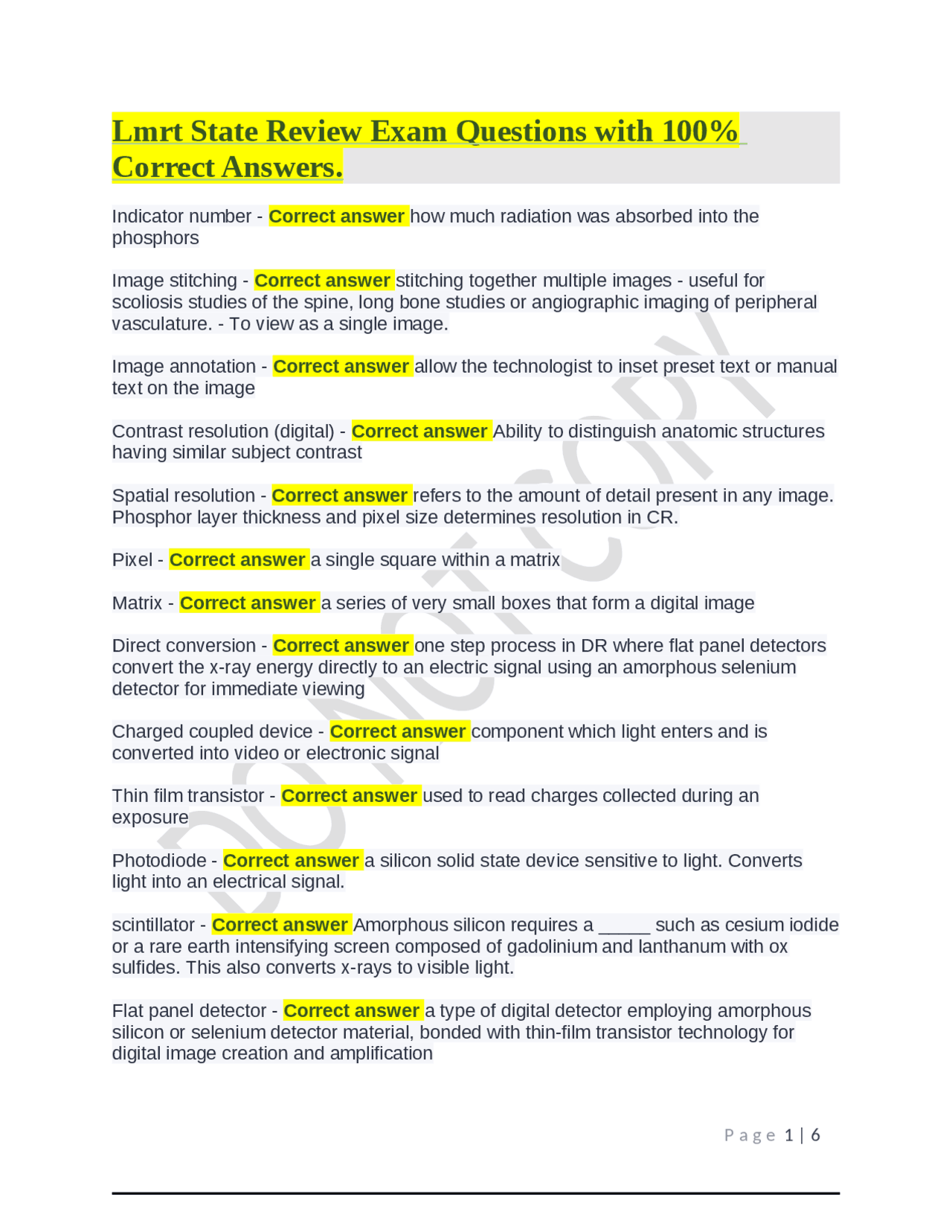 Lmrt State Review Exam Questions with 100% Correct Answers. | Exams ...