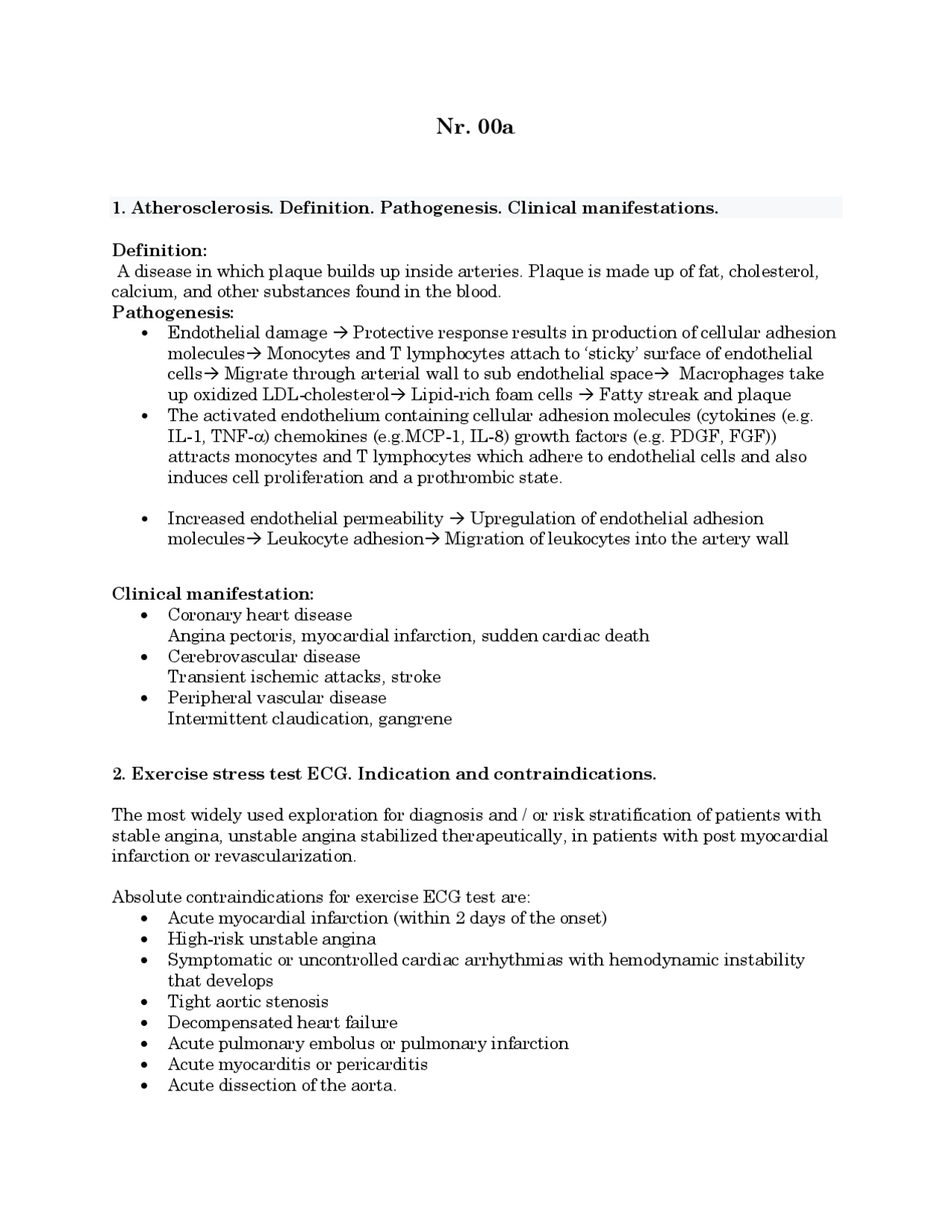 Atherosclerosis: Definition, Pathogenesis, and Clinical Manifestations ...