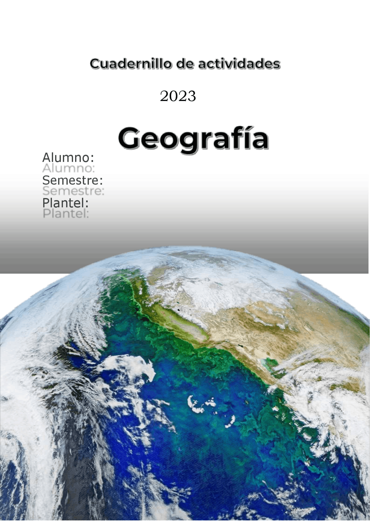 Cuadernillo de actividades de Geograía | Ejercicios de Geografía | Docsity