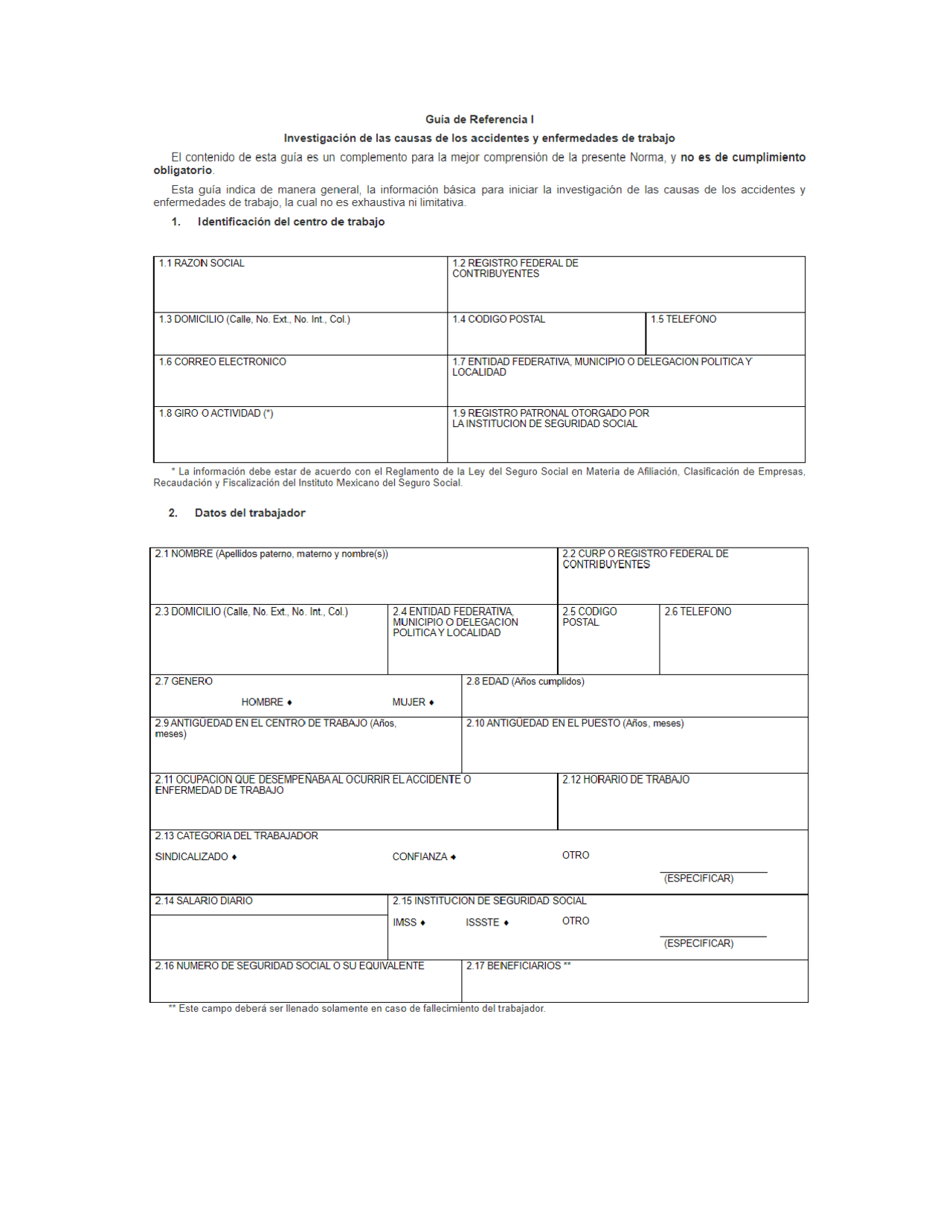 Guía I NOM-019-STPS-2011 | Guías, Proyectos, Investigaciones de ...