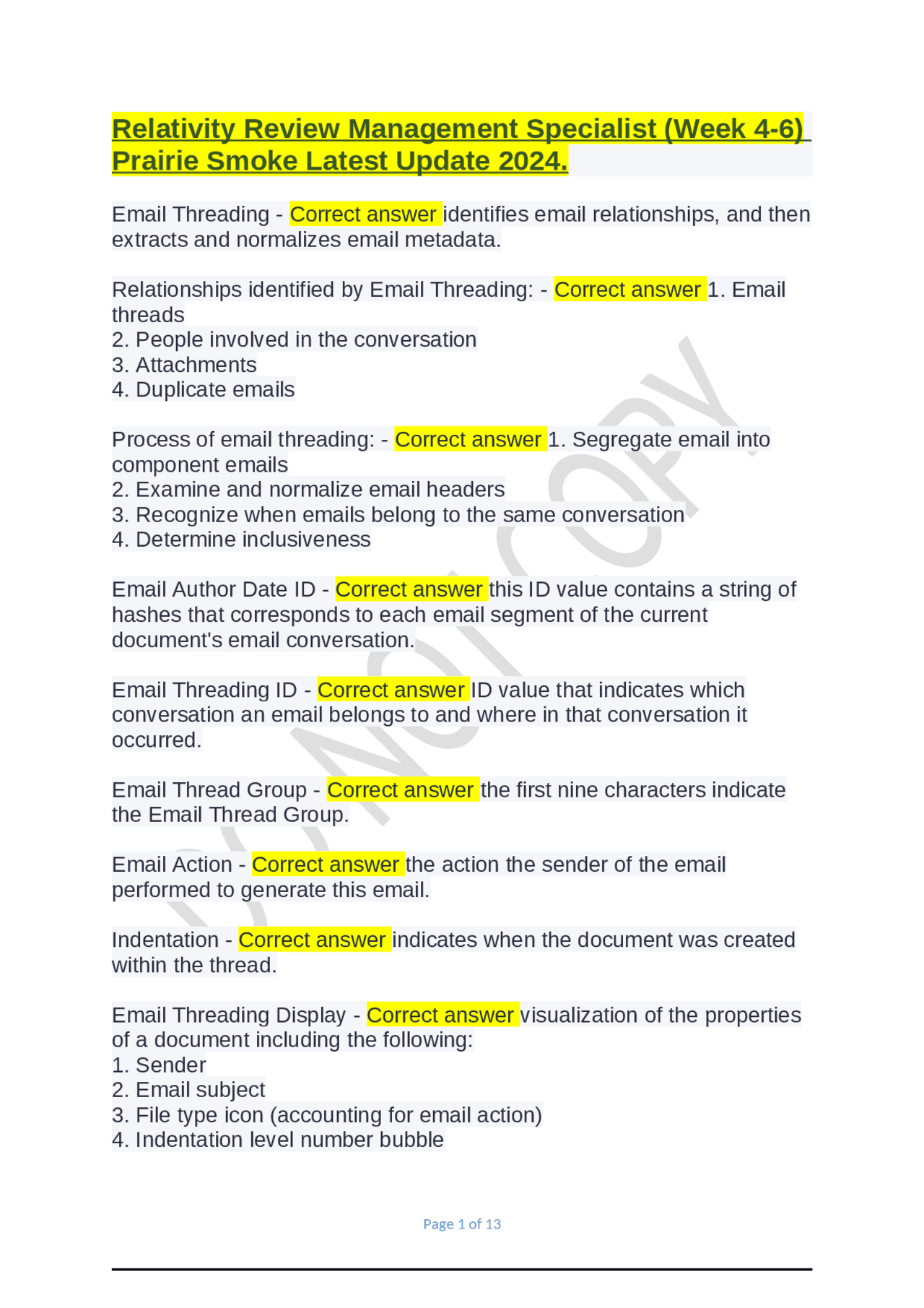 Relativity Review Management Specialist (Week 4-6) Prairie Smoke Latest ...