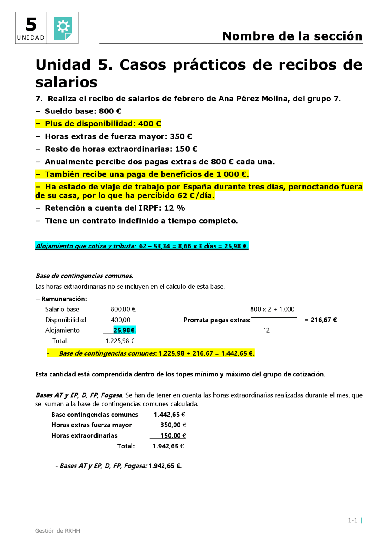 Casos prácticos resueltos tema 5 Mc graw gestión de los recursos humanos | Ejercicios de ...