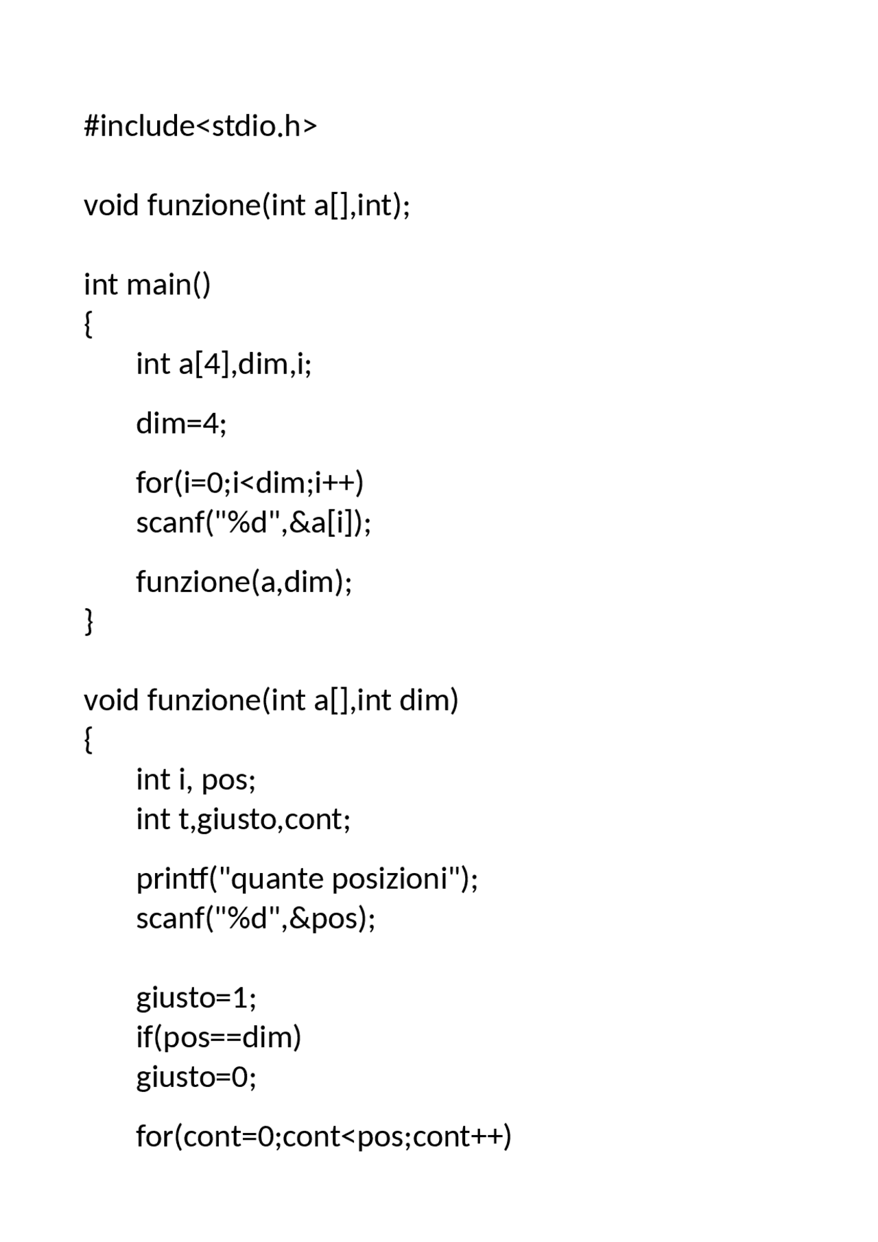 Esercizio ruota array in c | Prove d'esame di Informatica Per ...