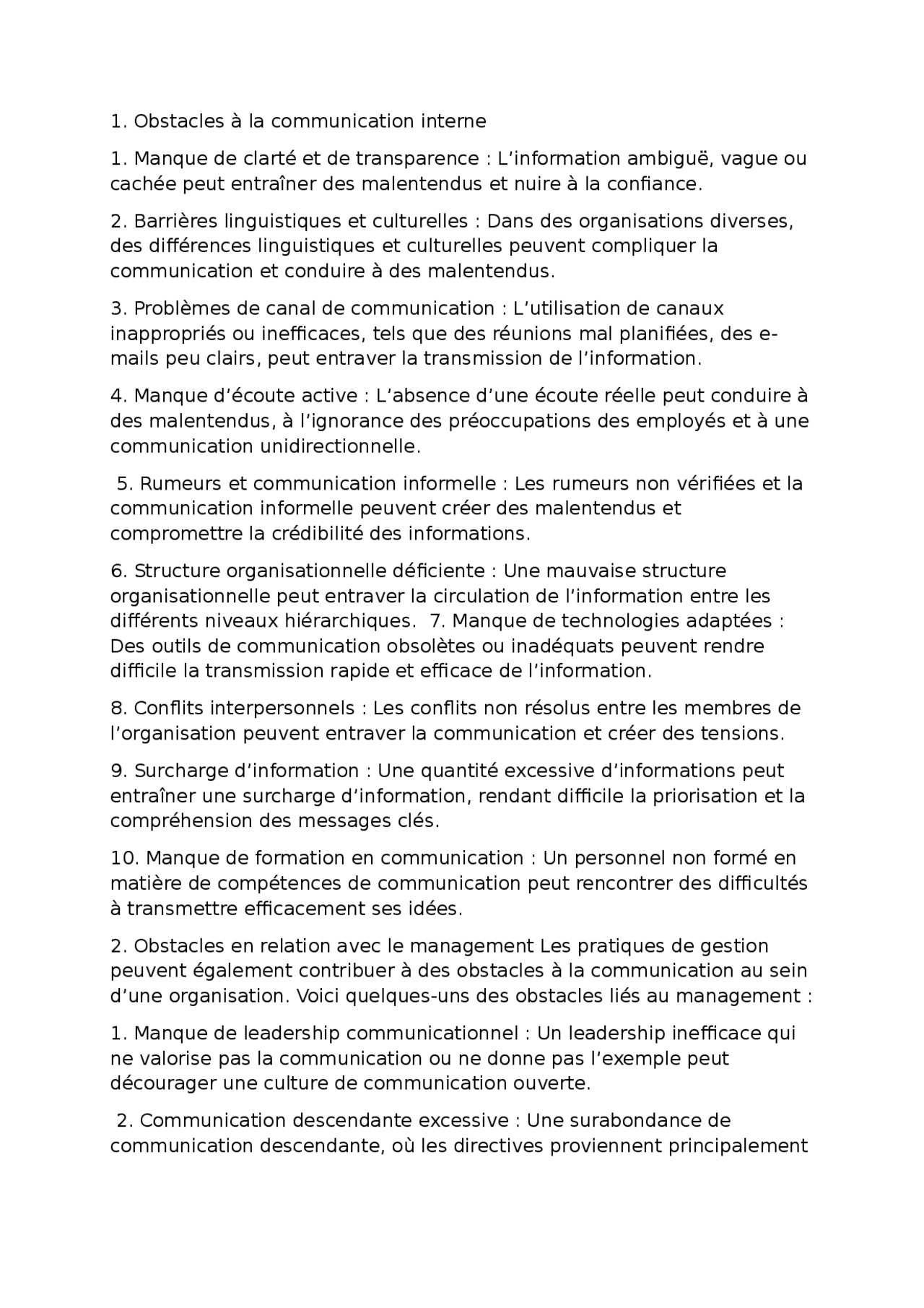 Communication Digitale Cheat Sheet Computer Science Docsity
