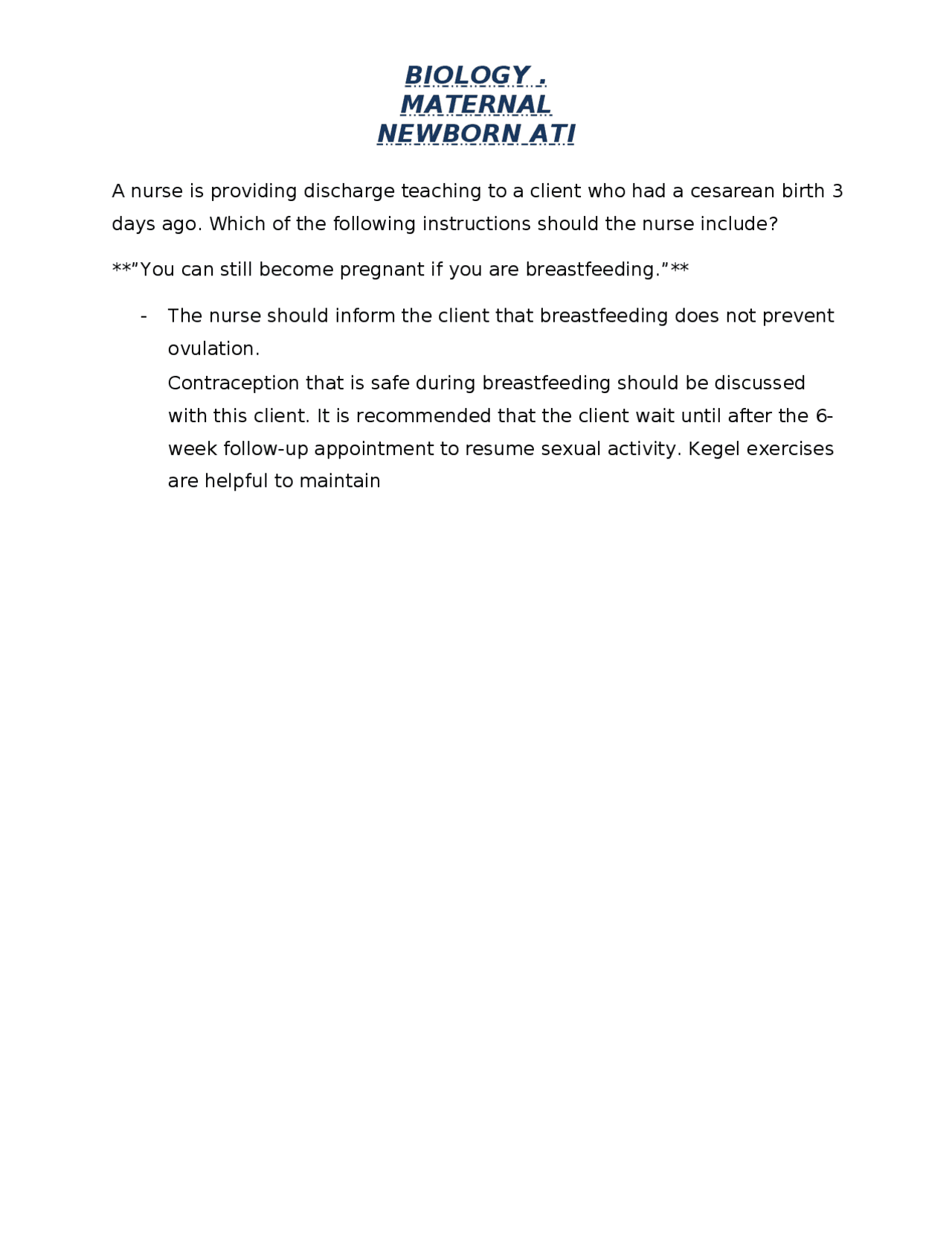 Nursing Care for Pregnant Clients: Labor, Delivery, and Postpartum ...