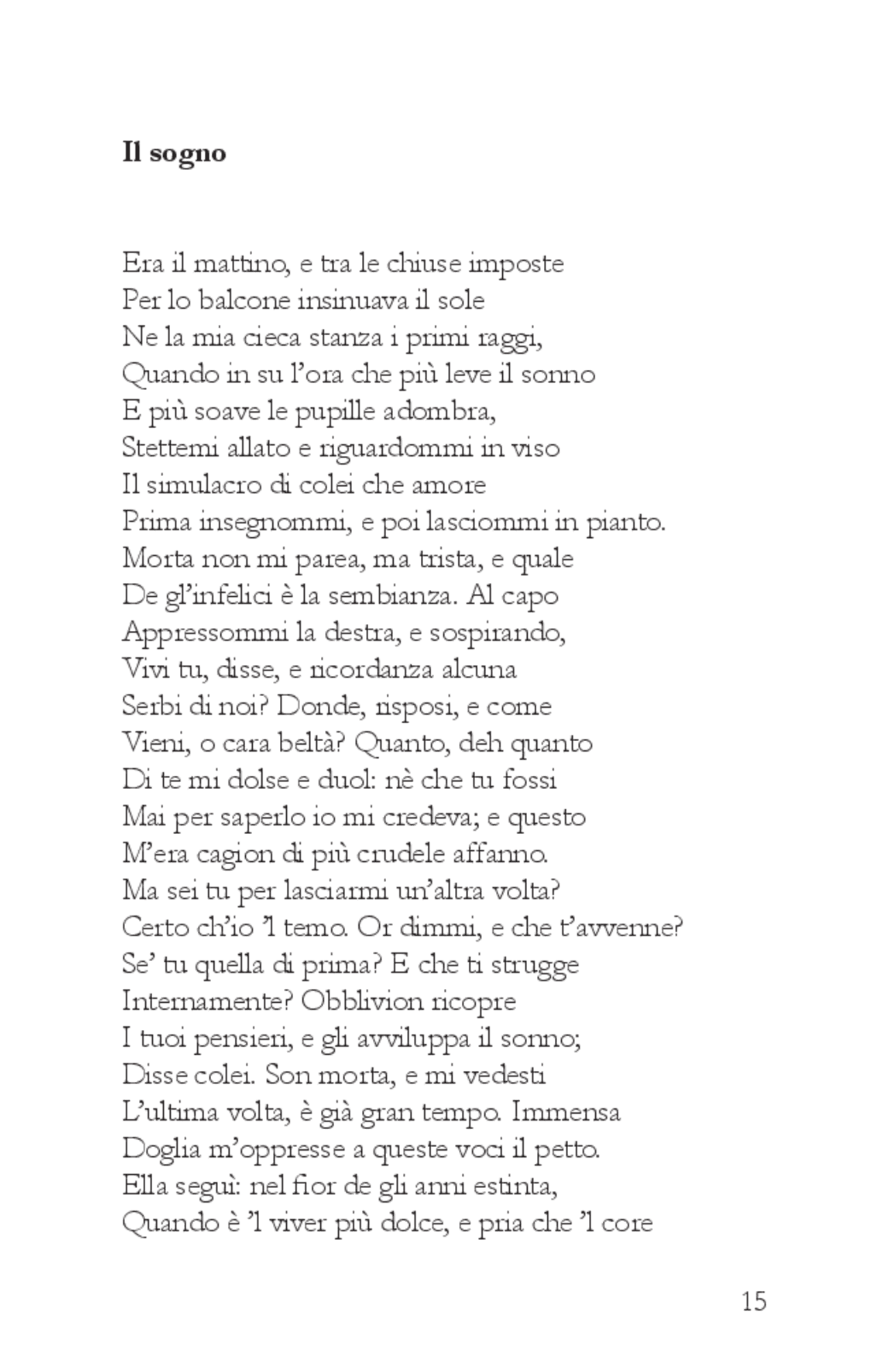 il sogno di leopardi | Dispense di Letteratura Italiana | Docsity