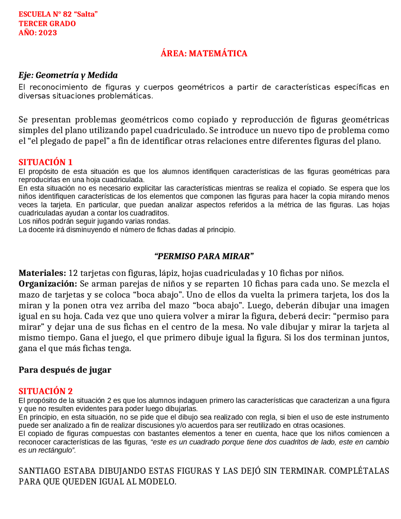 Hojas De Trabajo De Geometría De Tercer Grado