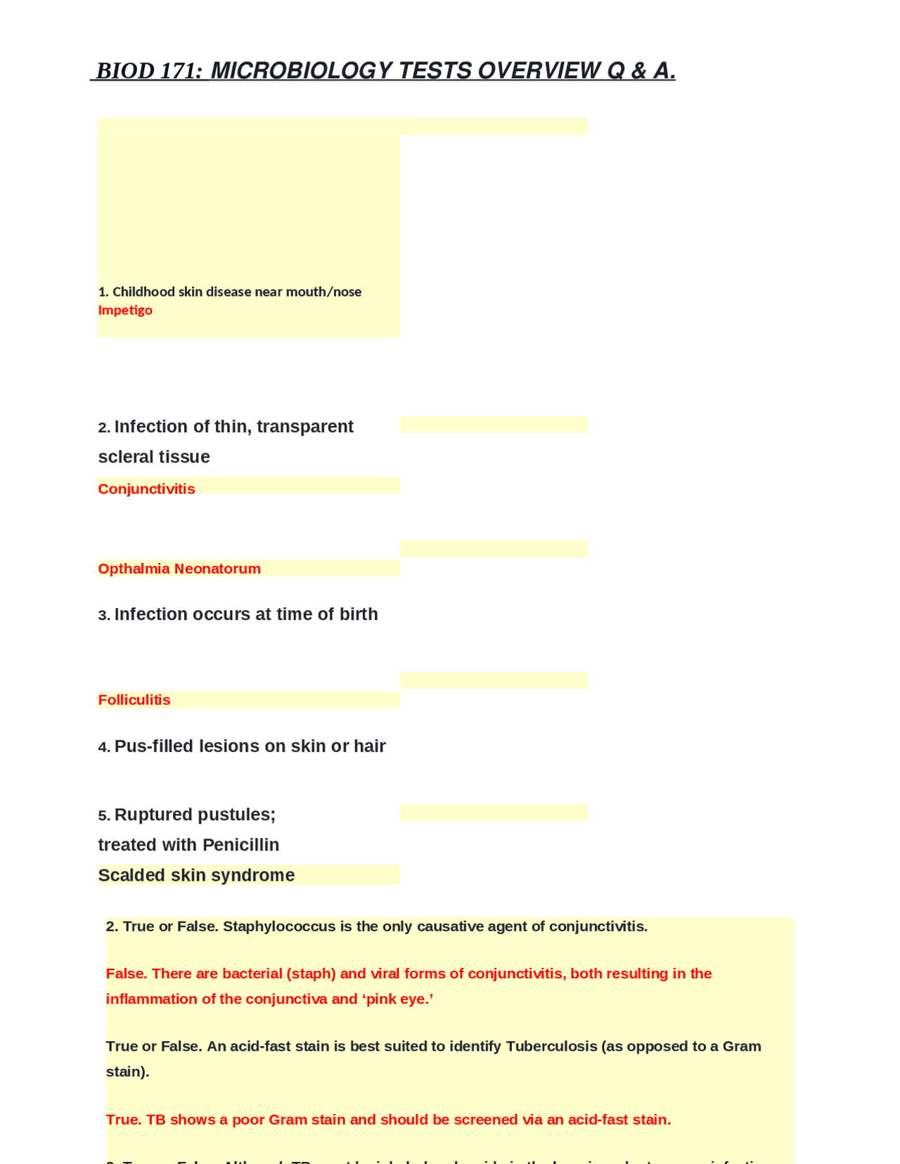 Microbiology Tests Overview: Questions and Answers | Exams Microbiology ...