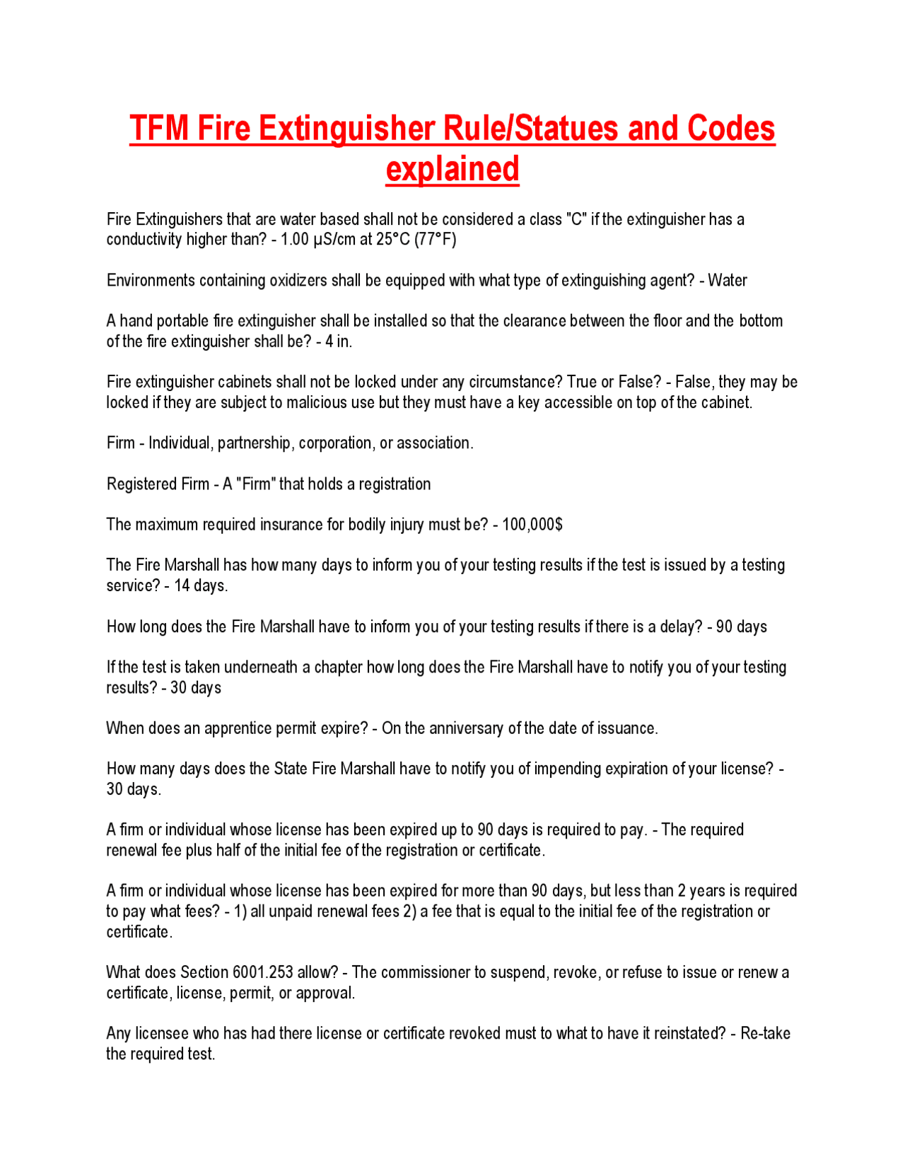 Fire Extinguisher Rules and Regulations: Types, Insurance, and Testing ...