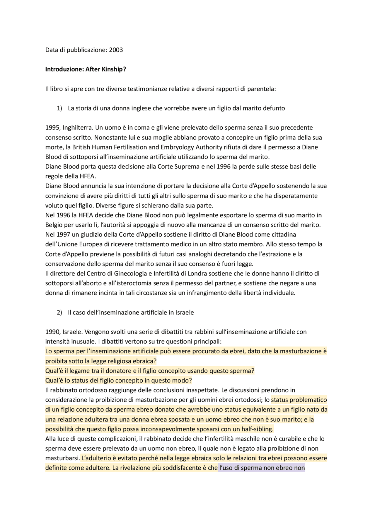 Riassunto tradotto di After Kinship di Janet Carsten | Sintesi del ...